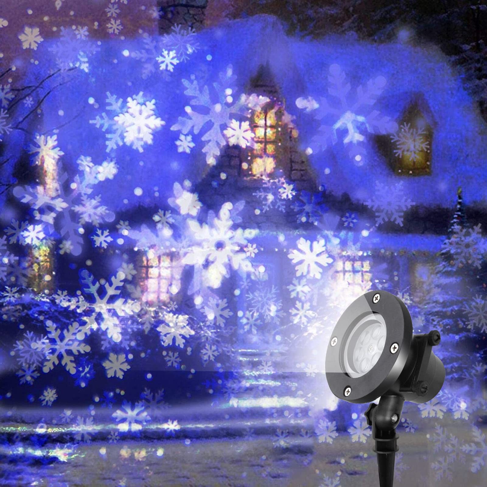 Laser Projector Christmas Lights Snow Flurries Christmas Snowfall