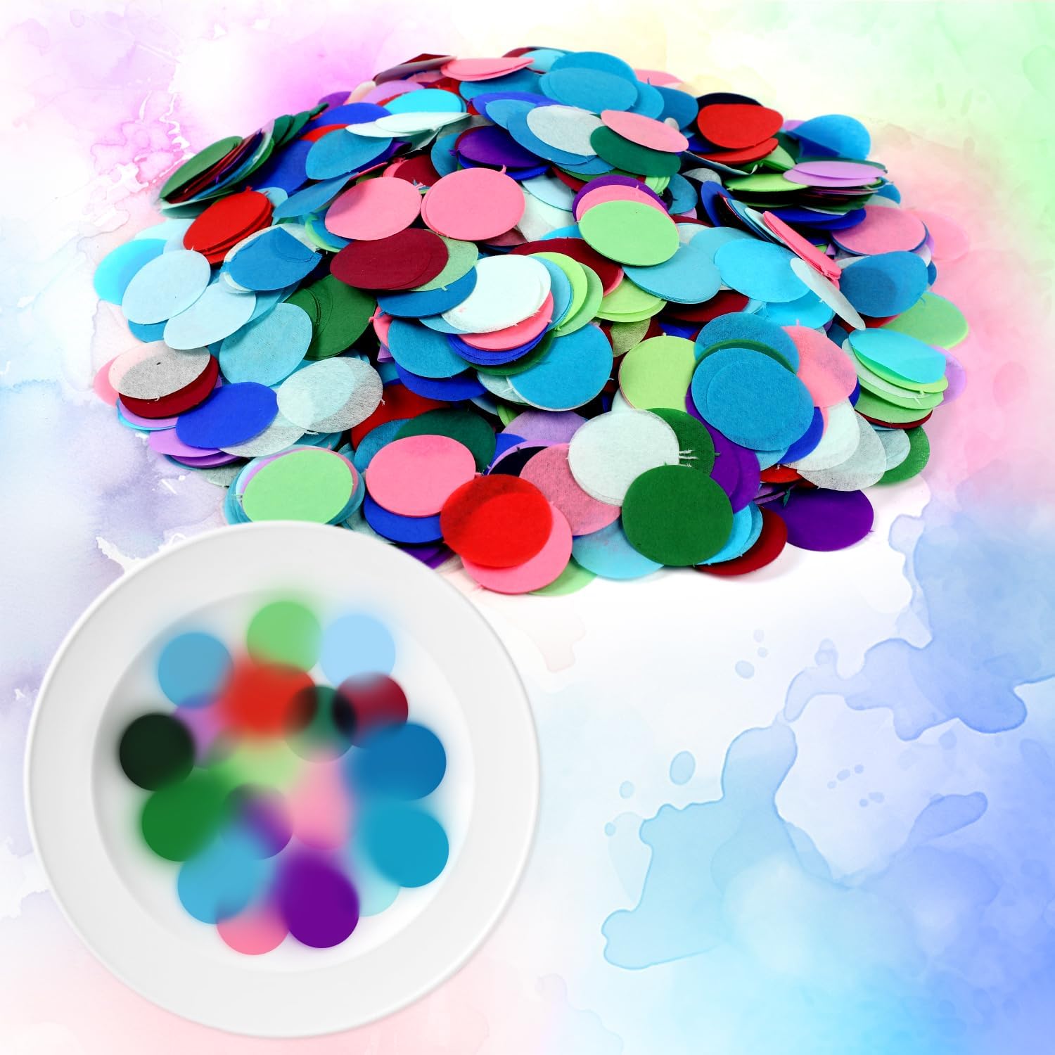 Amazon.com: CCINEE 8000 Pcs Bleeding Tissue Paper 1 Inch Watercolor ...