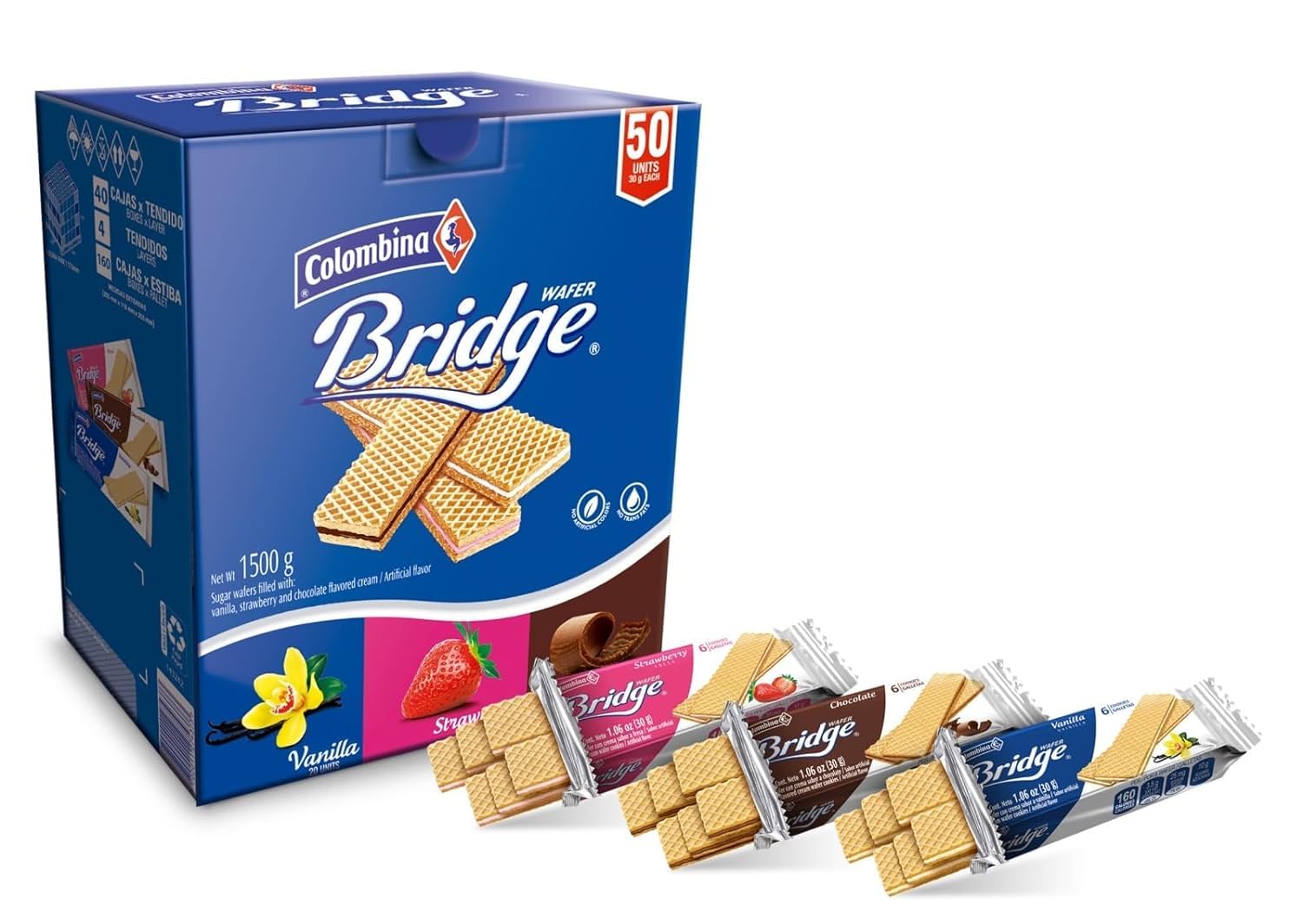 Amazon.com: Colombina Bridge Wafer Cookies, Variety Pack of Chocolate ...