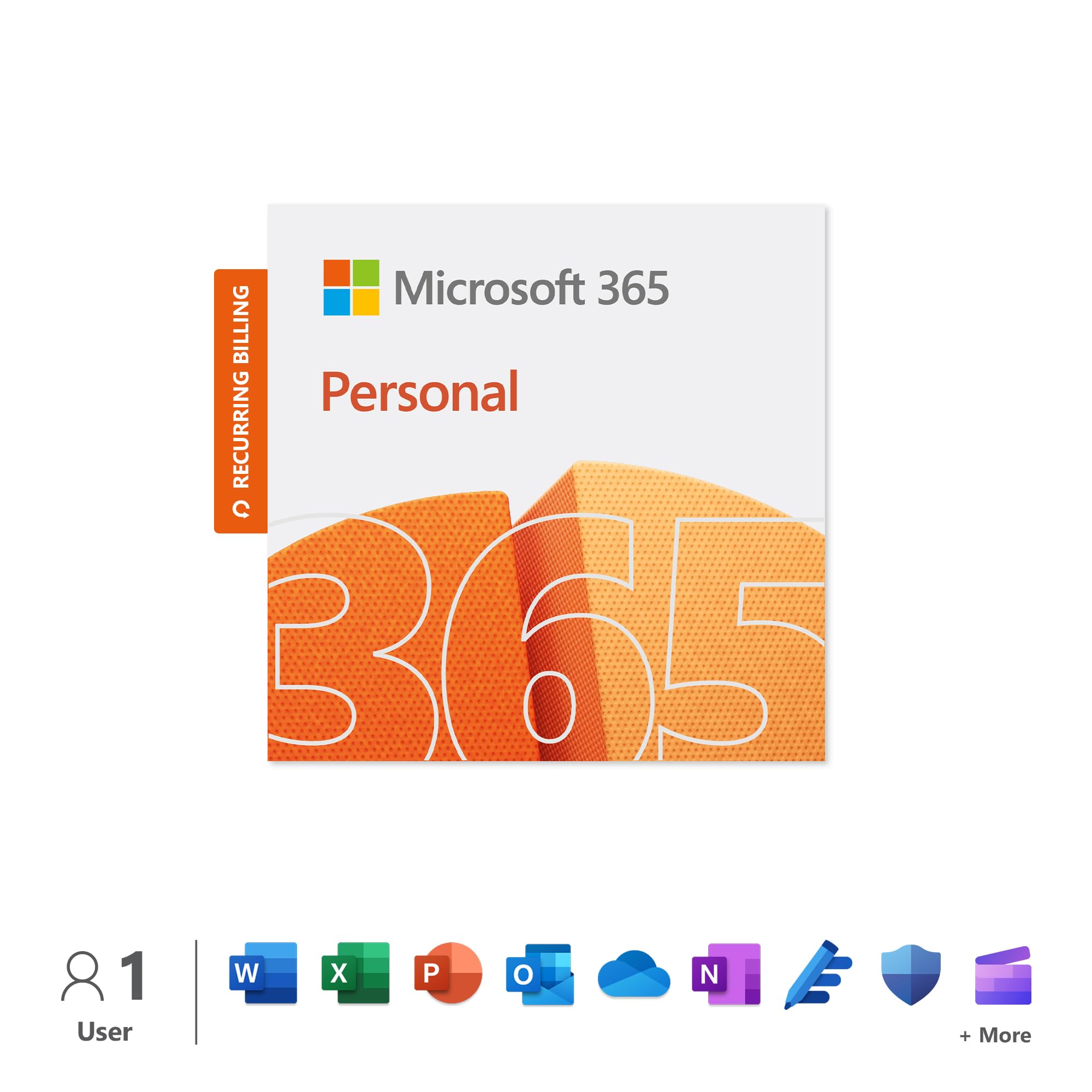 Buy Microsoft 365 Personal | 12-Month Auto-Renewing Subscription | 1 person | Word, Excel ...