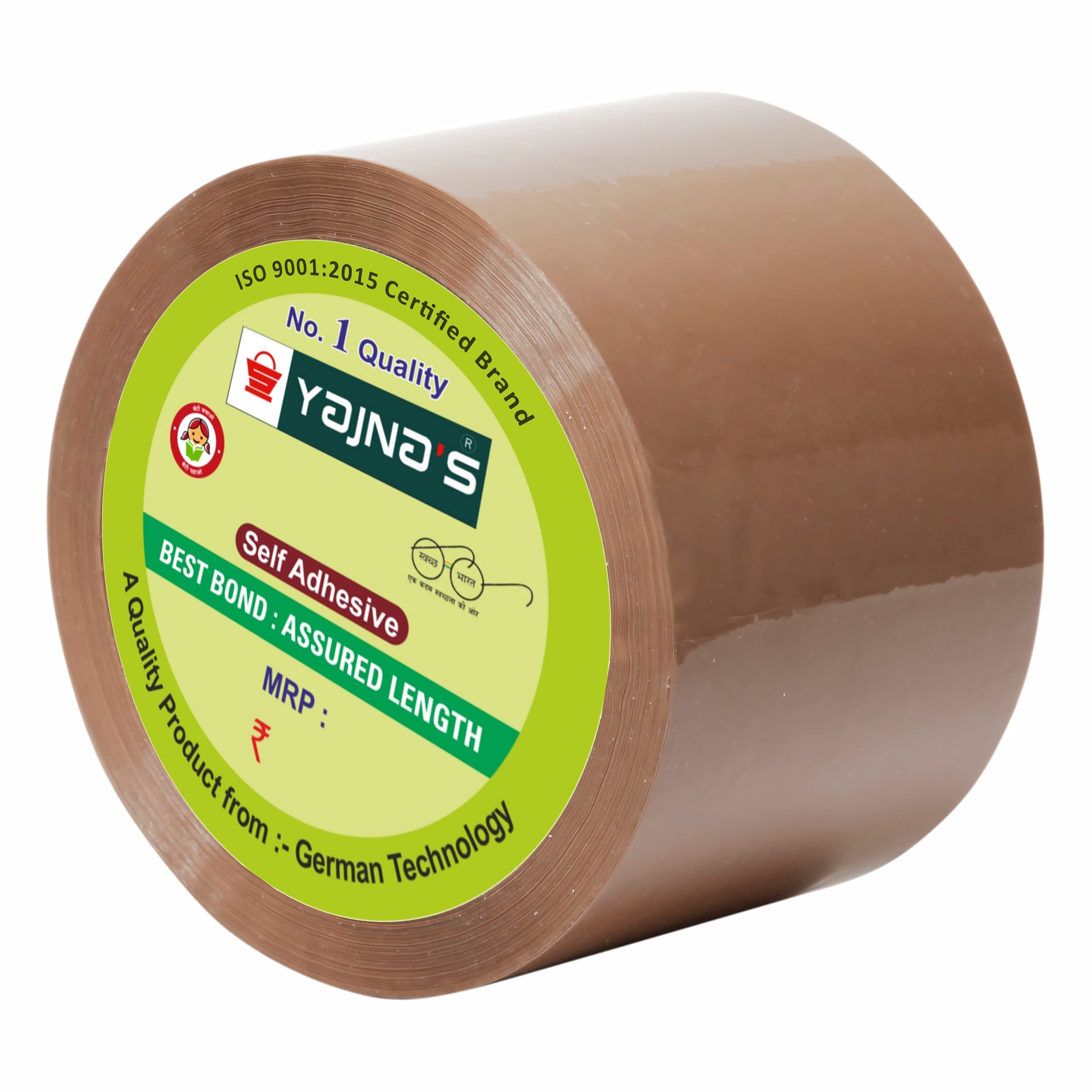 YAJNAS 48mm x 35 Meters, Pack of 1, Brown BOPP Tape Self Adhesive High ...