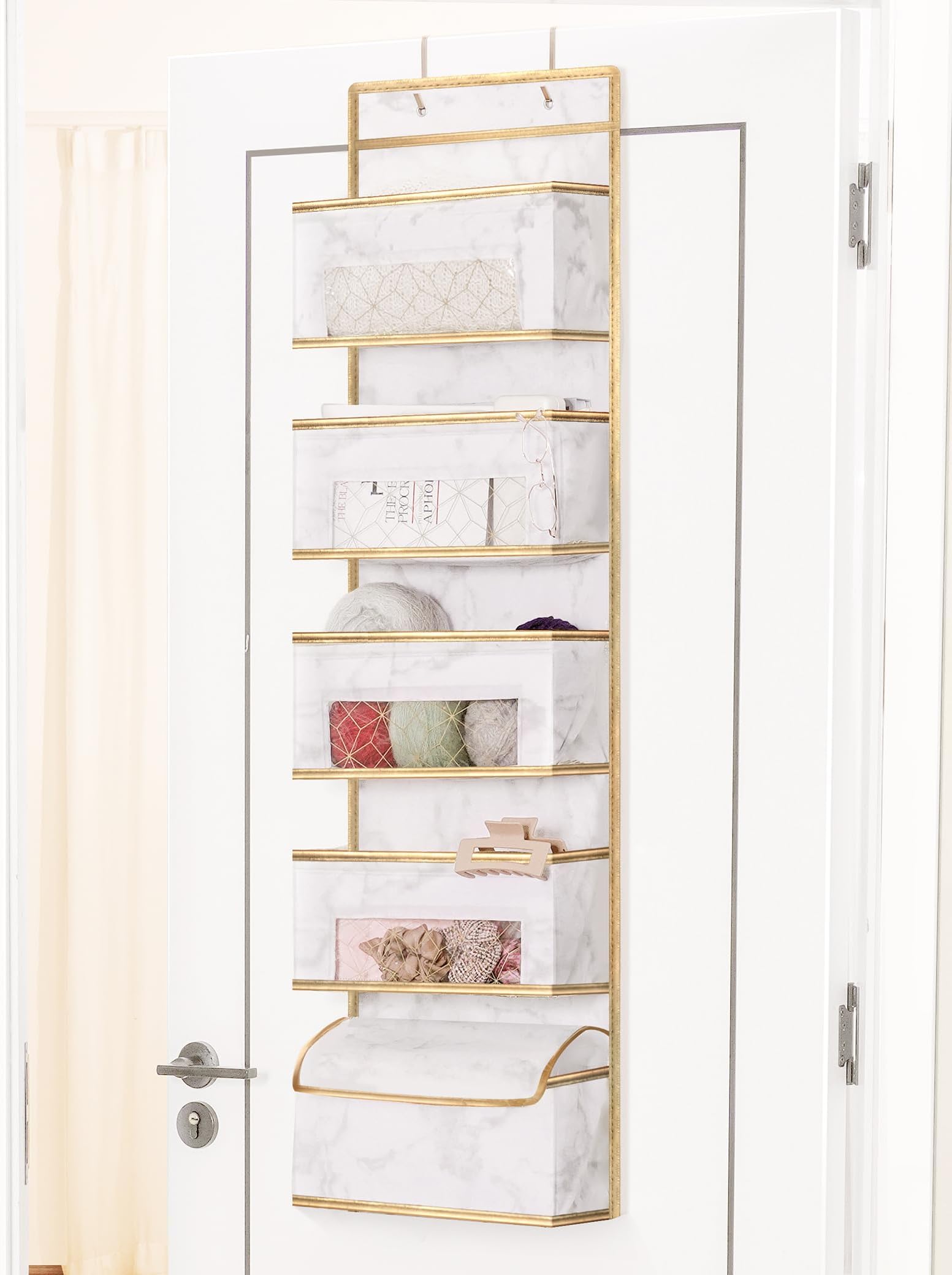 Amazon.com: Honeyera Premium Bamboo Over The Door Nursery Organizer ...