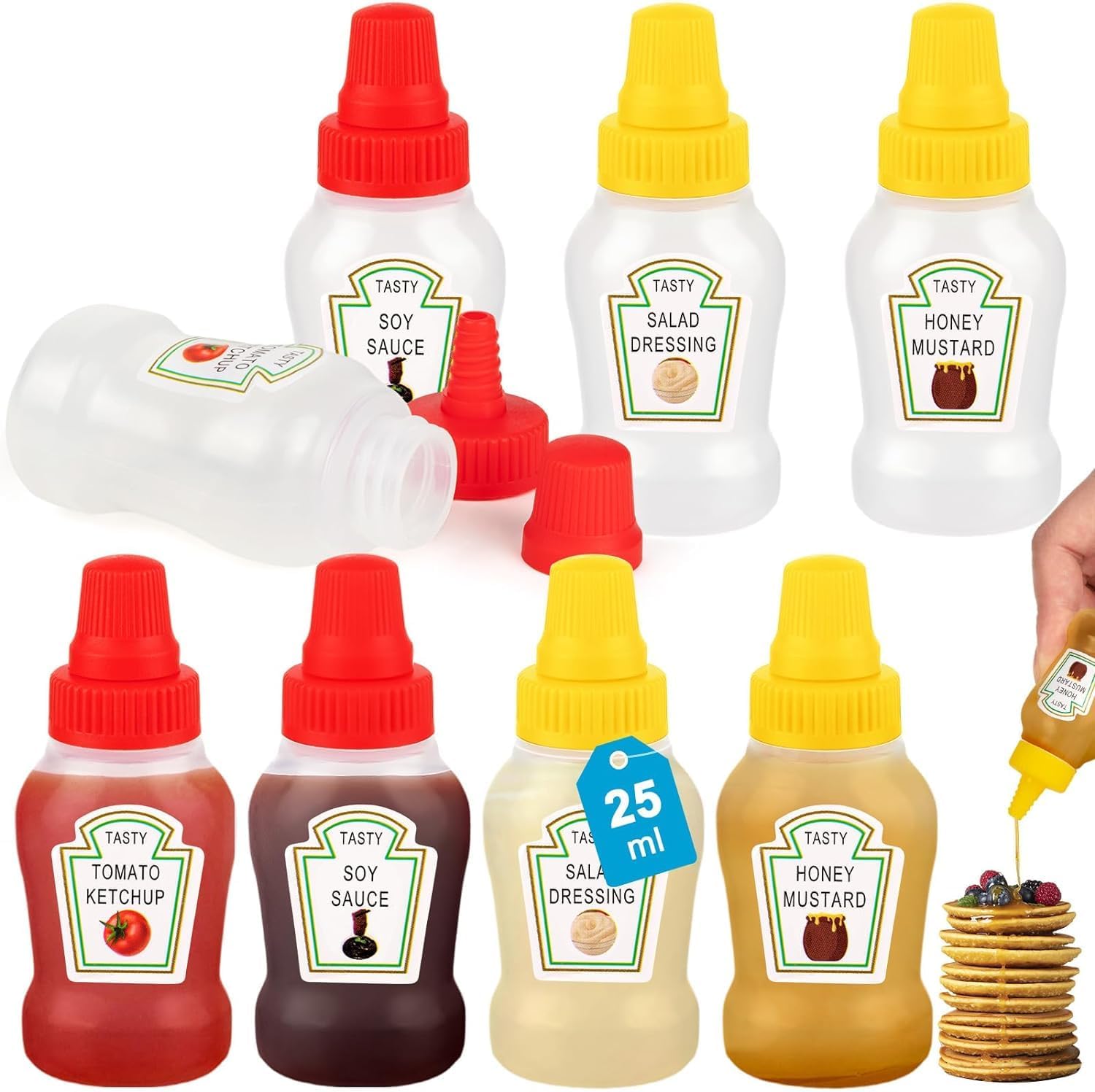 SYOZPXY 108Pcs Mini Ketchup Squeeze Bottle : Amazon.co.uk: Home & Kitchen