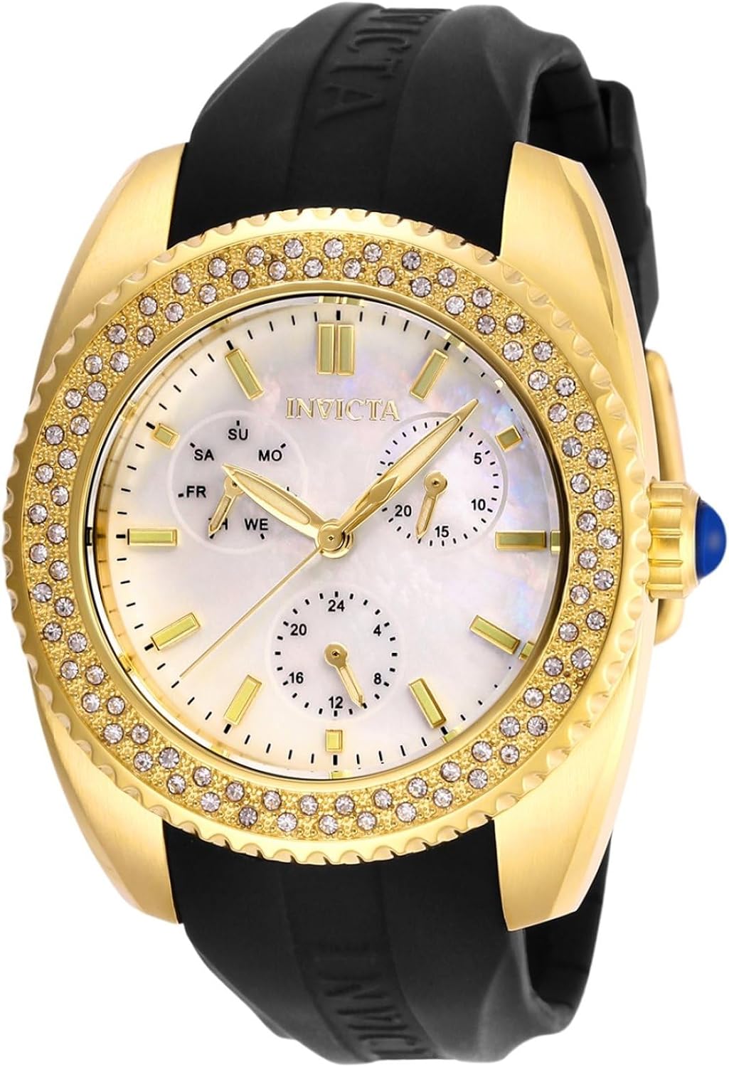 Amazon.com: Invicta Lady Angel Quartz Watch, Black, 28489 : Clothing ...