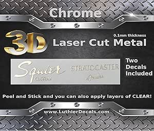 Amazon.com - Squier Stratocaster Guitar Decal Headstock Sticker Logo Restoration M60