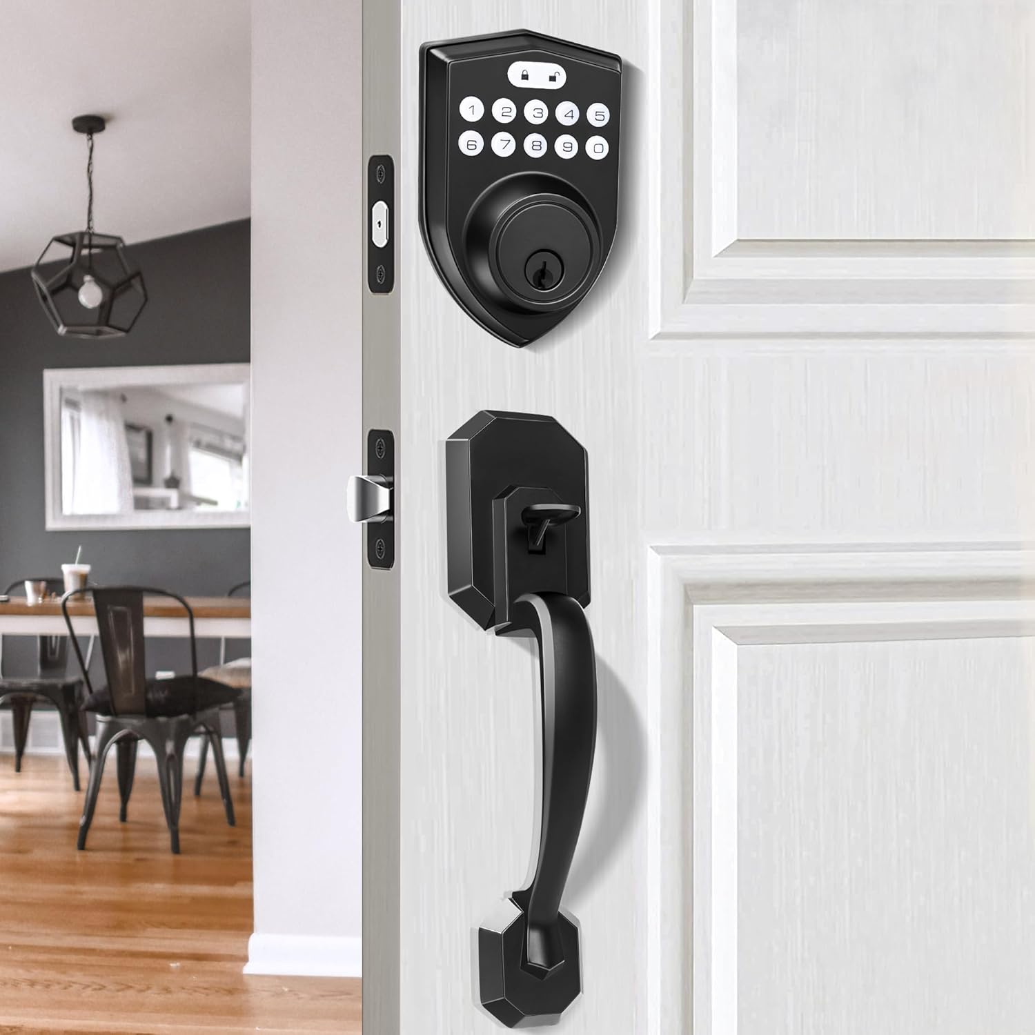 LEARNE Door Locks Set for Front Door, Keyless Entry Coded Door Lock for ...