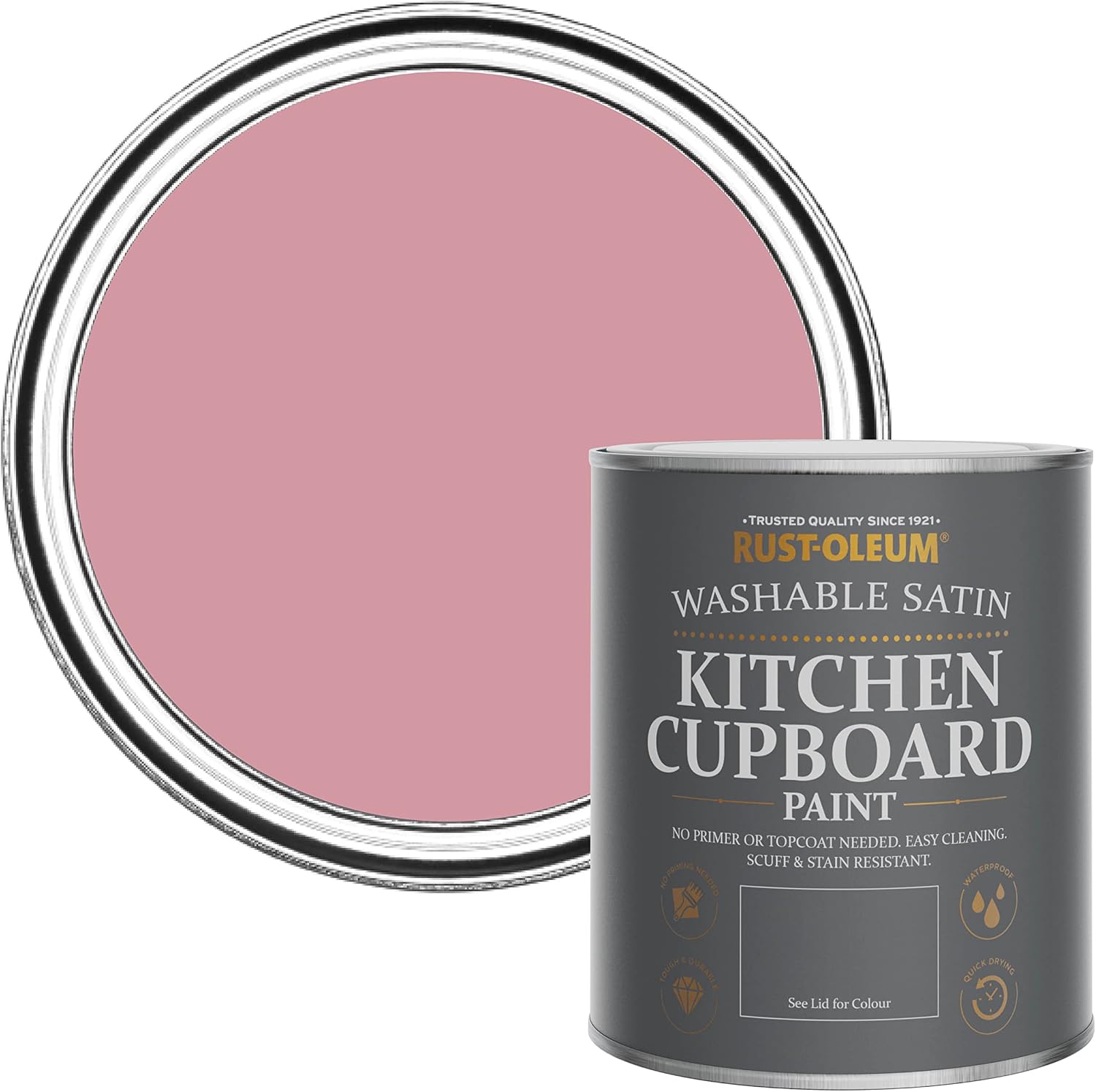 Rust-Oleum Pink Scrubbable Kitchen Cupboard Paint in Satin Finish ...