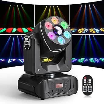 Amazon.com: U`King 100W Moving Head Lights 6 Bee Eye RGBW LED Stage ...