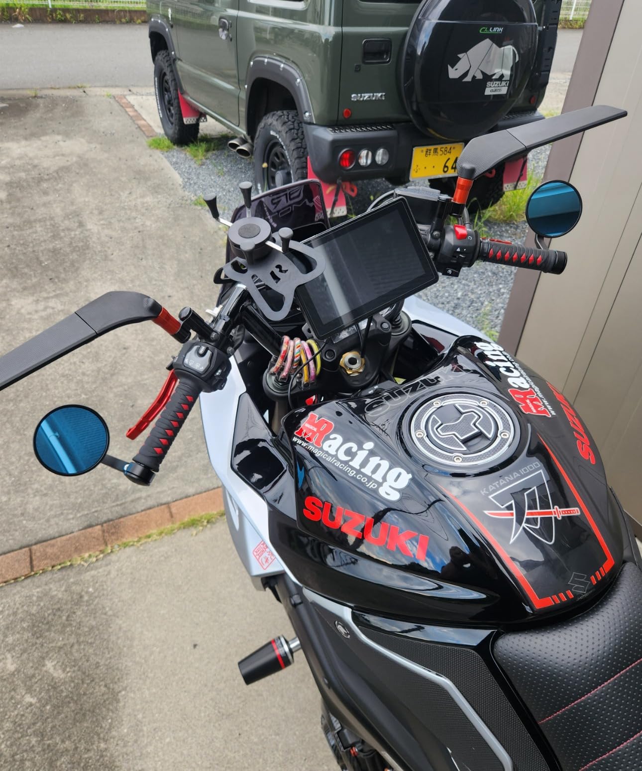 Amazon | SEMIMO バイク バーエンドミラー CNC仕上げ 22mmハンドル汎用 バイクミラー MT07 MT09 Z125 GSX-S1000F GROM NC700などに対応 ...