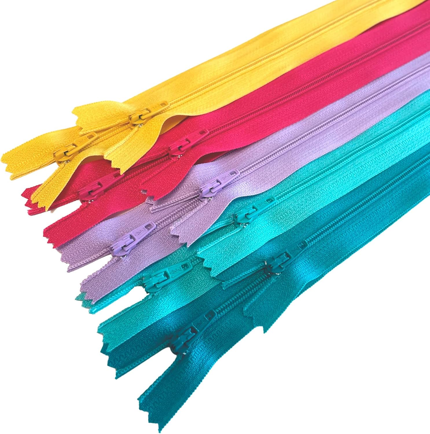 MARARDI [Pack of 10] Zippers [Multi-Colour] Nylon [16 cm] Zippers for ...