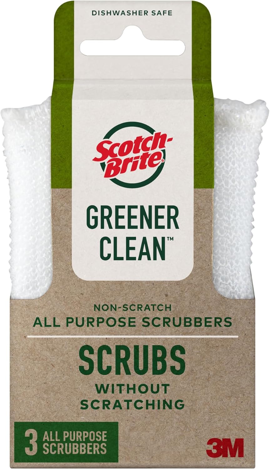 Amazon.com: Scotch-Brite Greener Clean Non Scratch Scrubber: 2.6 in. x ...
