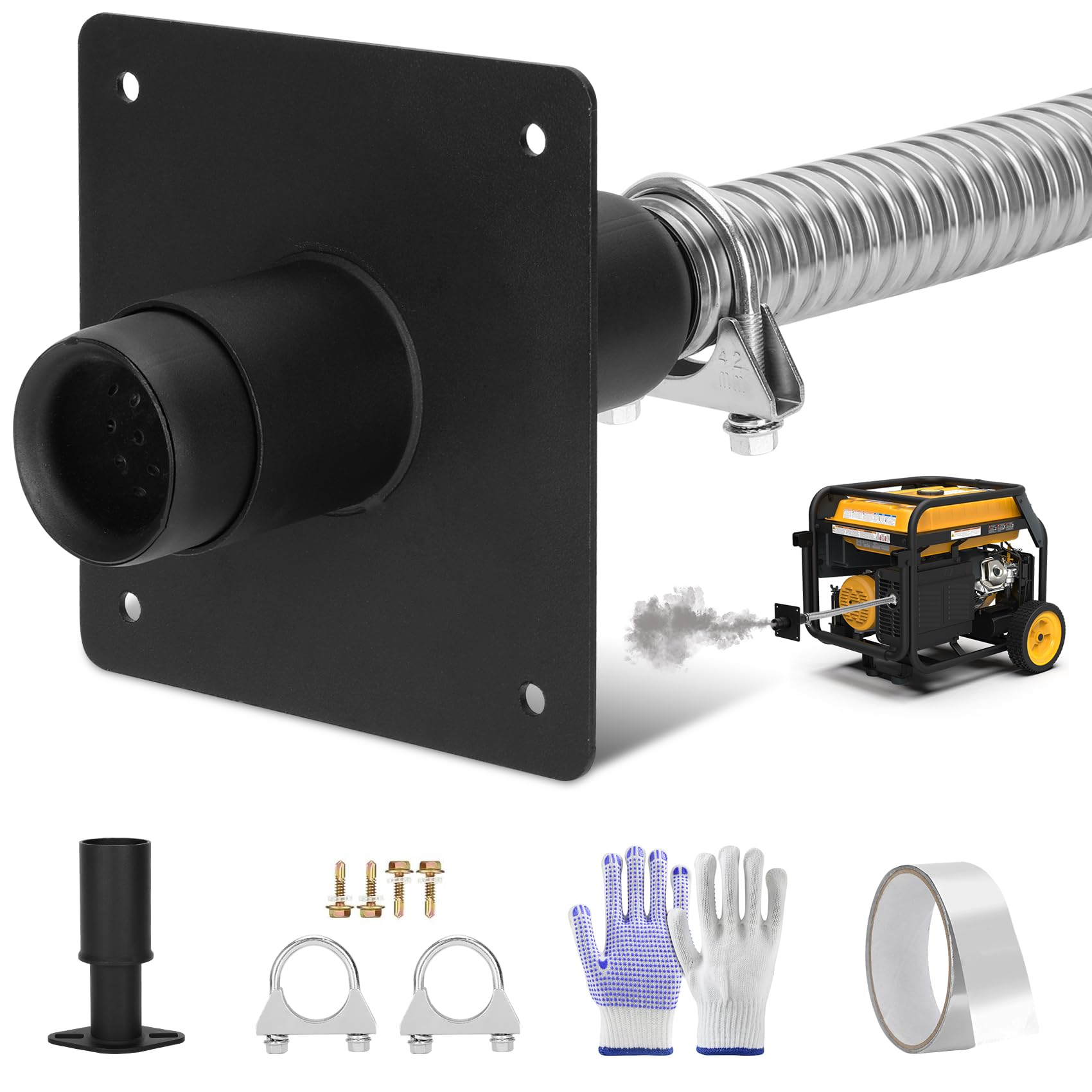 Amazon.com: Upgraded Generator Exhaust Extension Kit, Generator Muffler ...