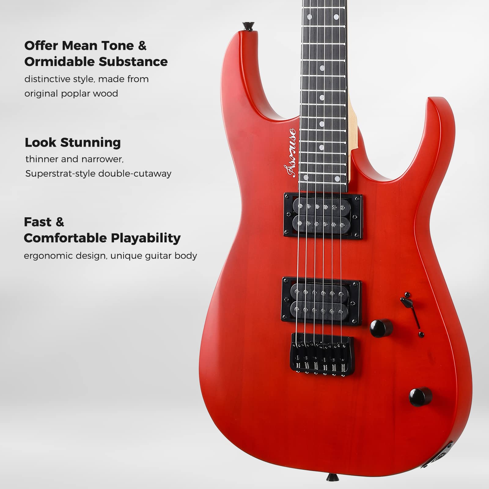 Snapklik.com : 39 Inch Full Size Electric Guitar, Solid Body Dinky ...