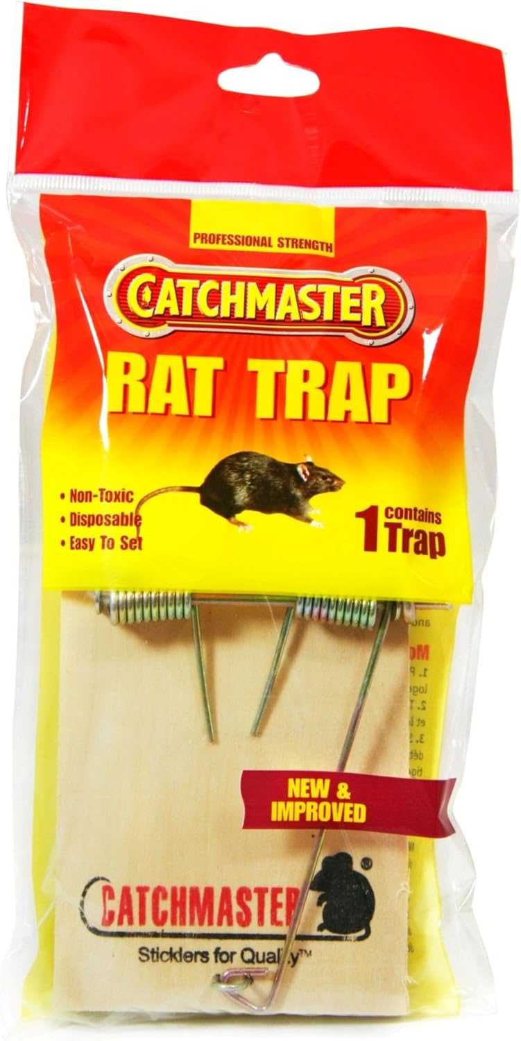 Amazon.com : Catchmaster Wood Spring Rat Trap : Home Pest Control Traps ...