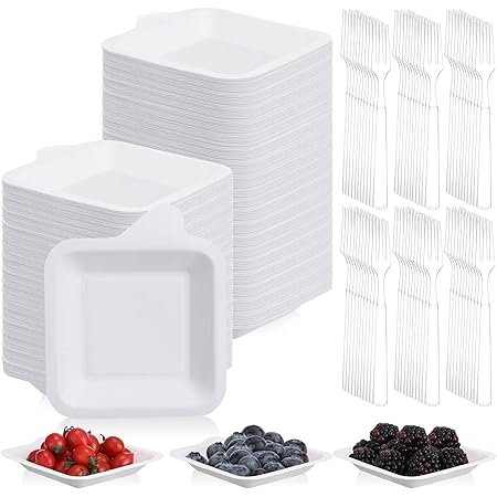 Amazon.com: 200 Count Dessert Plates 4 Inch Paper Plates Disposable ...