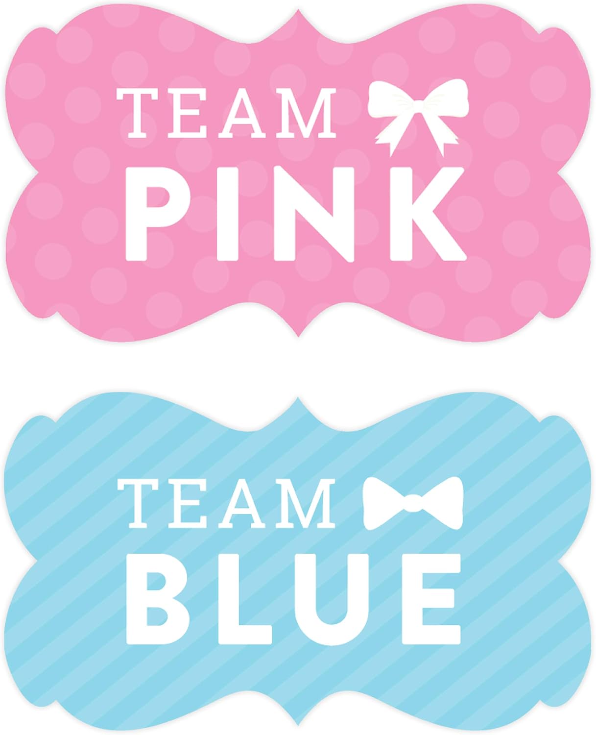 Amazon.com: Andaz Press Team Pink Team Blue Gender Reveal Baby Shower ...