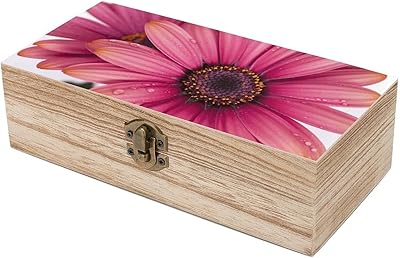 Amazon.com: Juvale Small Wooden Decorative Box with Hinged Lid & Tassel ...