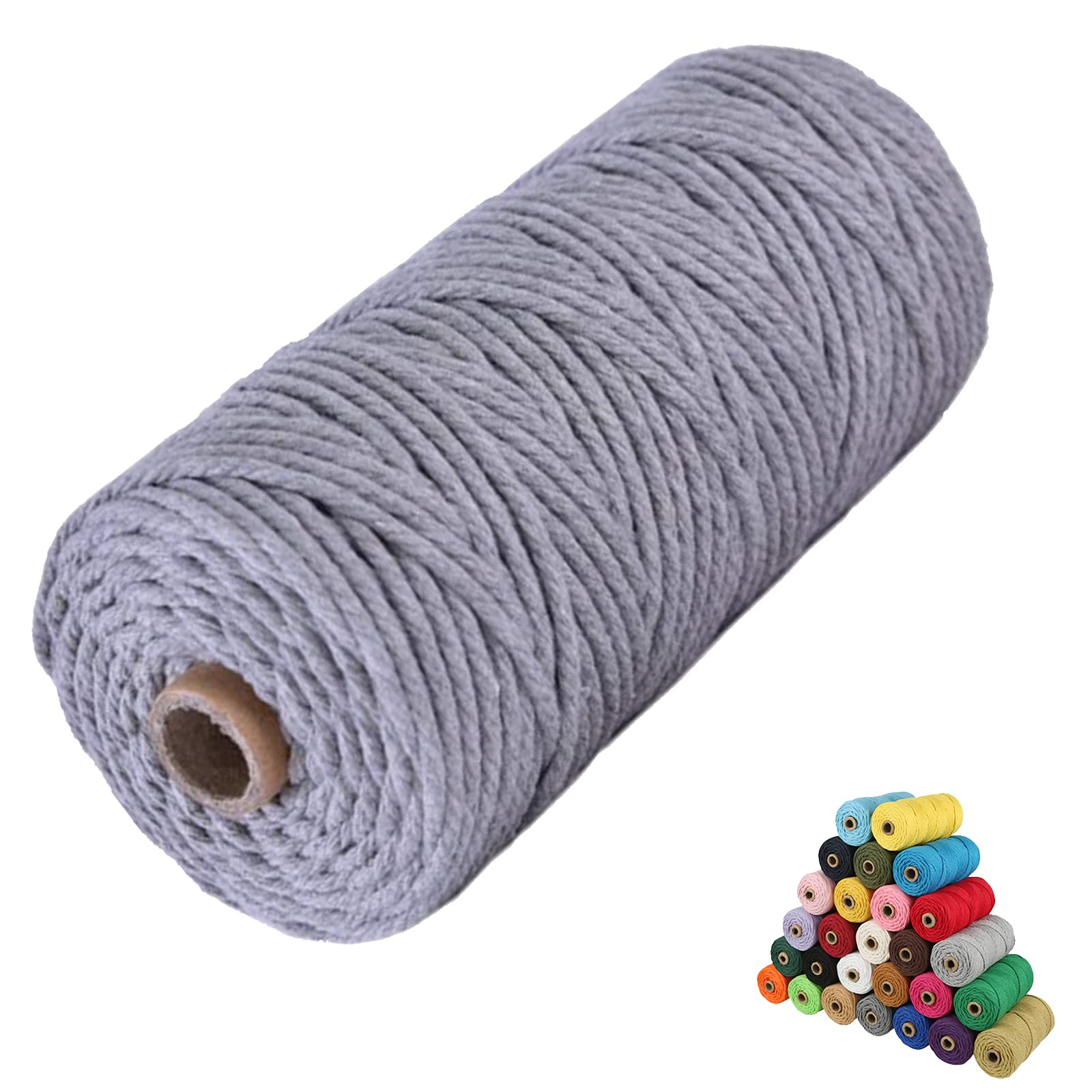 Snapklik.com : Macrame Cotton Cord, 4 Ply Twisted Macrame Yarn, Natural ...