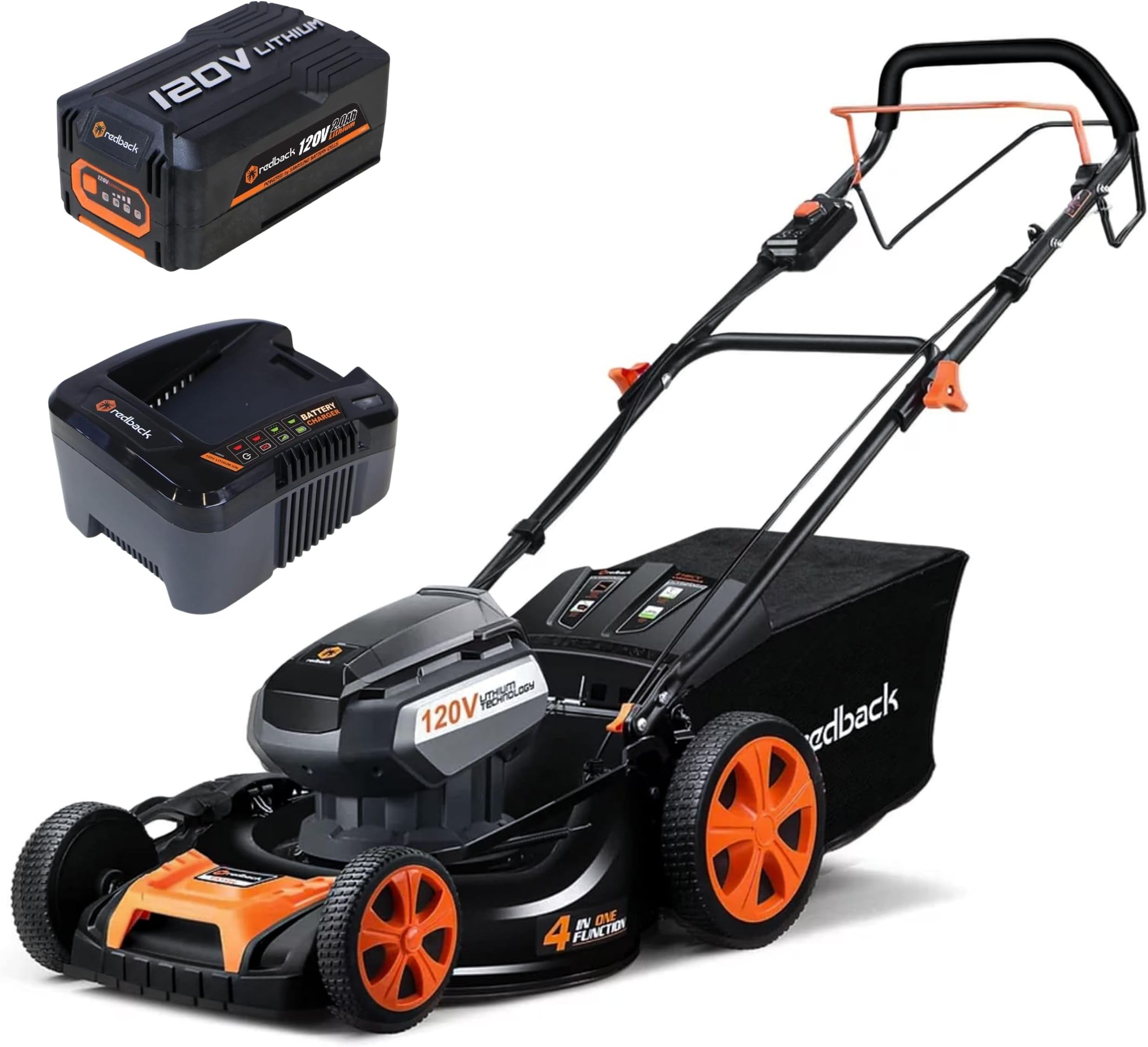 Amazon.com : Redback 120V Electric Cordless 21" Lawn Mower Brushless ...