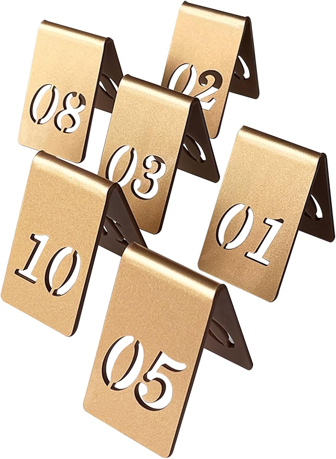 Amazon.com: Restaurant Table Numbers 1-10/25/50/100 Gold Double Side ...