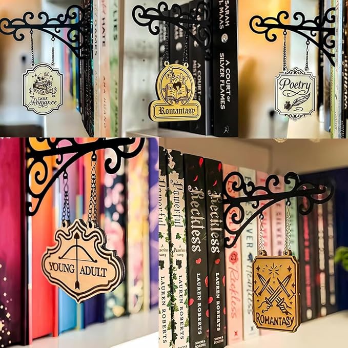 Amazon.com: Quillandtavern Book Nook Tavern Signs for Bookshelf, Custom ...