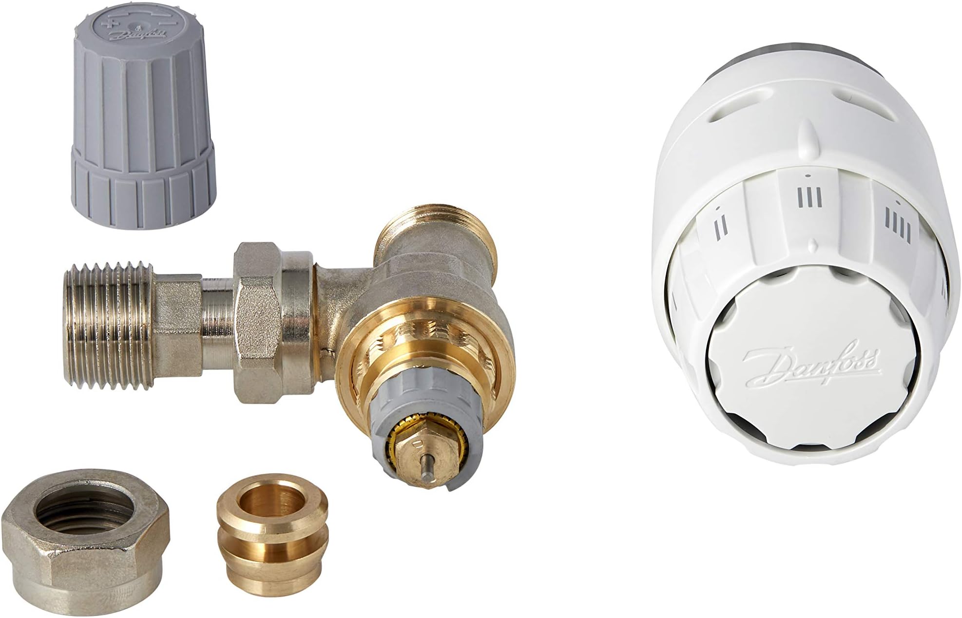 Danfoss 013G6005 RAS-C2 Combi TRV with LOCKSHIELD 15mm for Two-Pipe ...