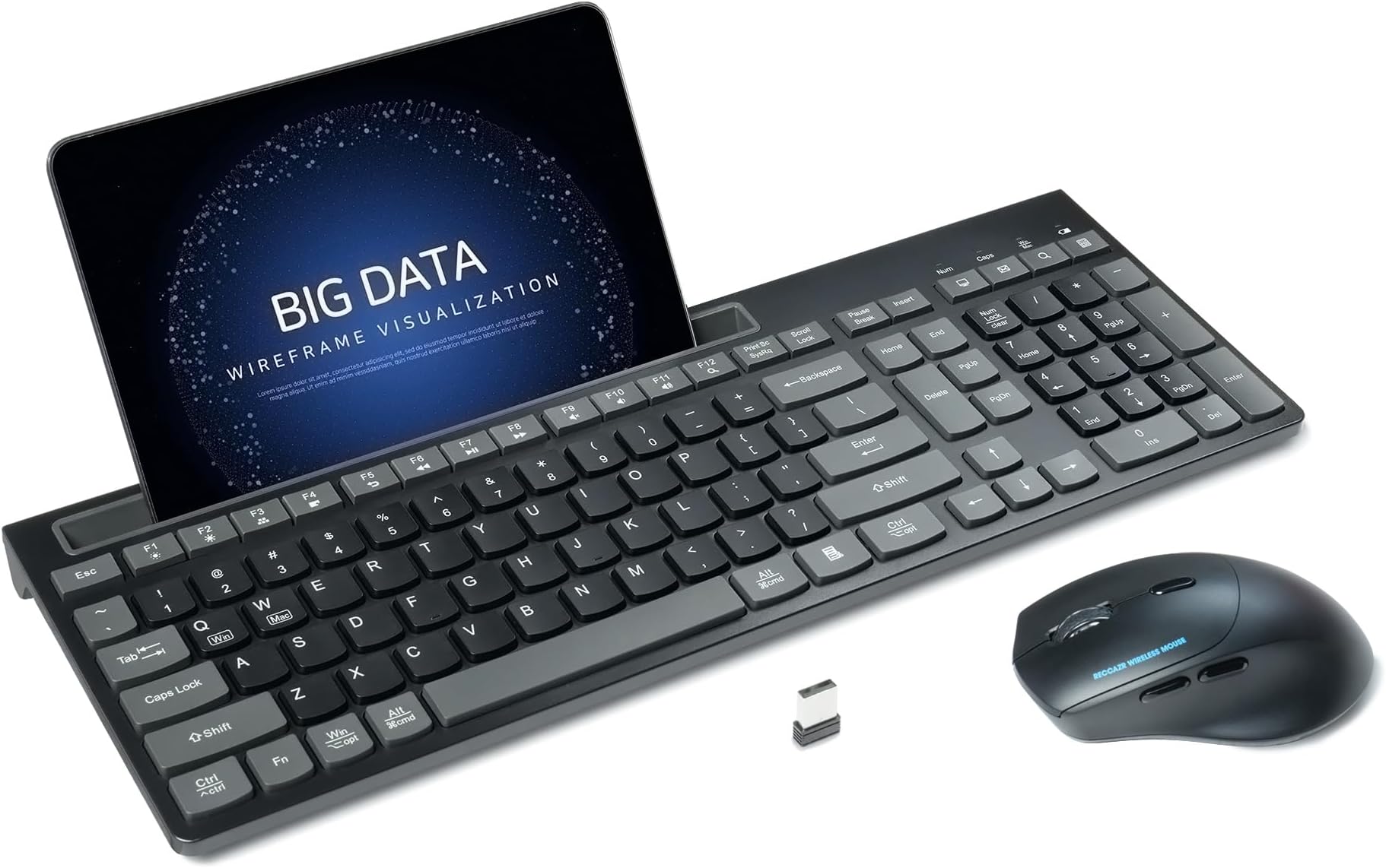 Amazon.com: MARVO - Combo de teclado y mouse inalámbricos, teclado inalámbrico ergonómico de ...