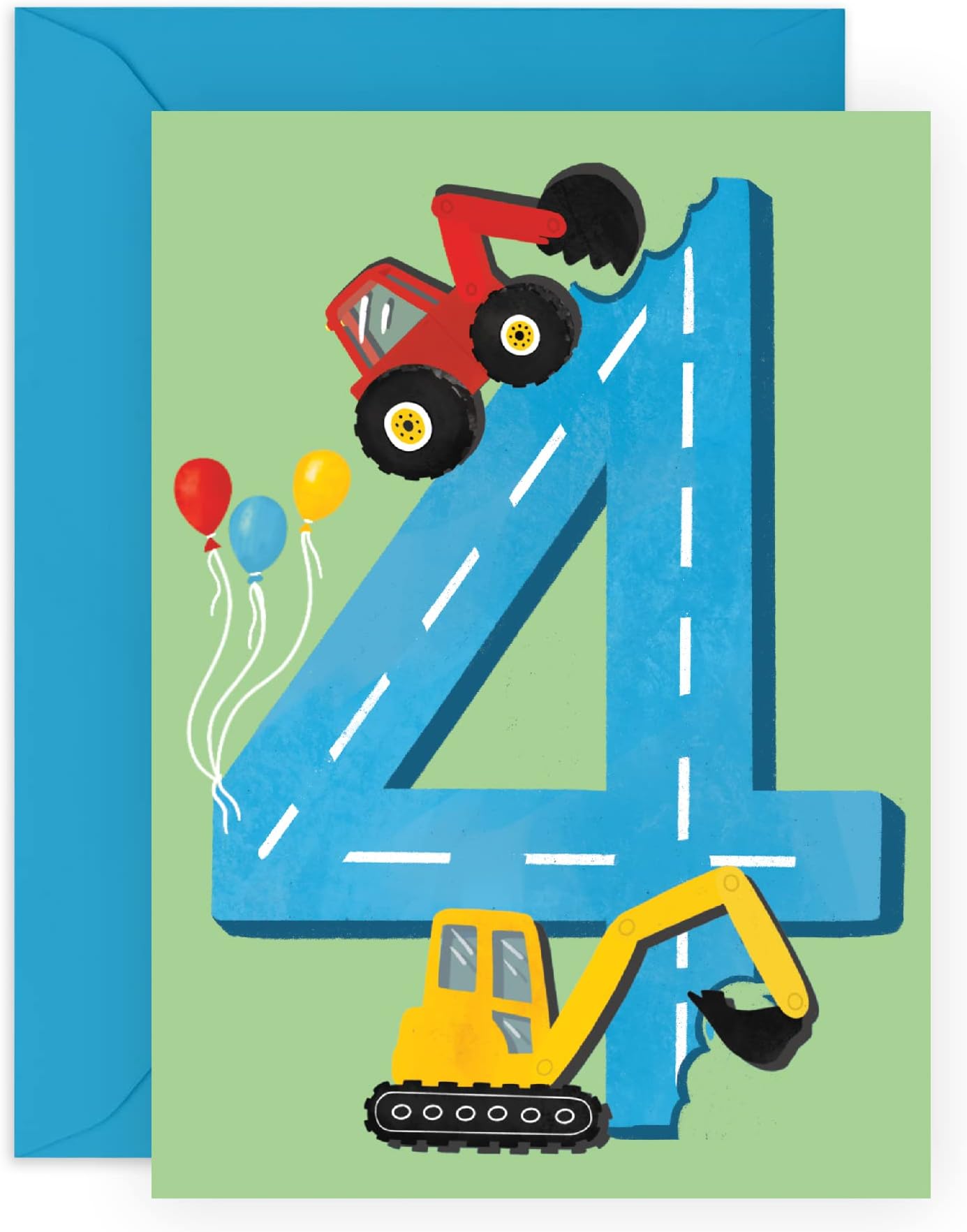 Happy 4th Birthday Card - Four Today - Rocket Stars Earth Saturn ...