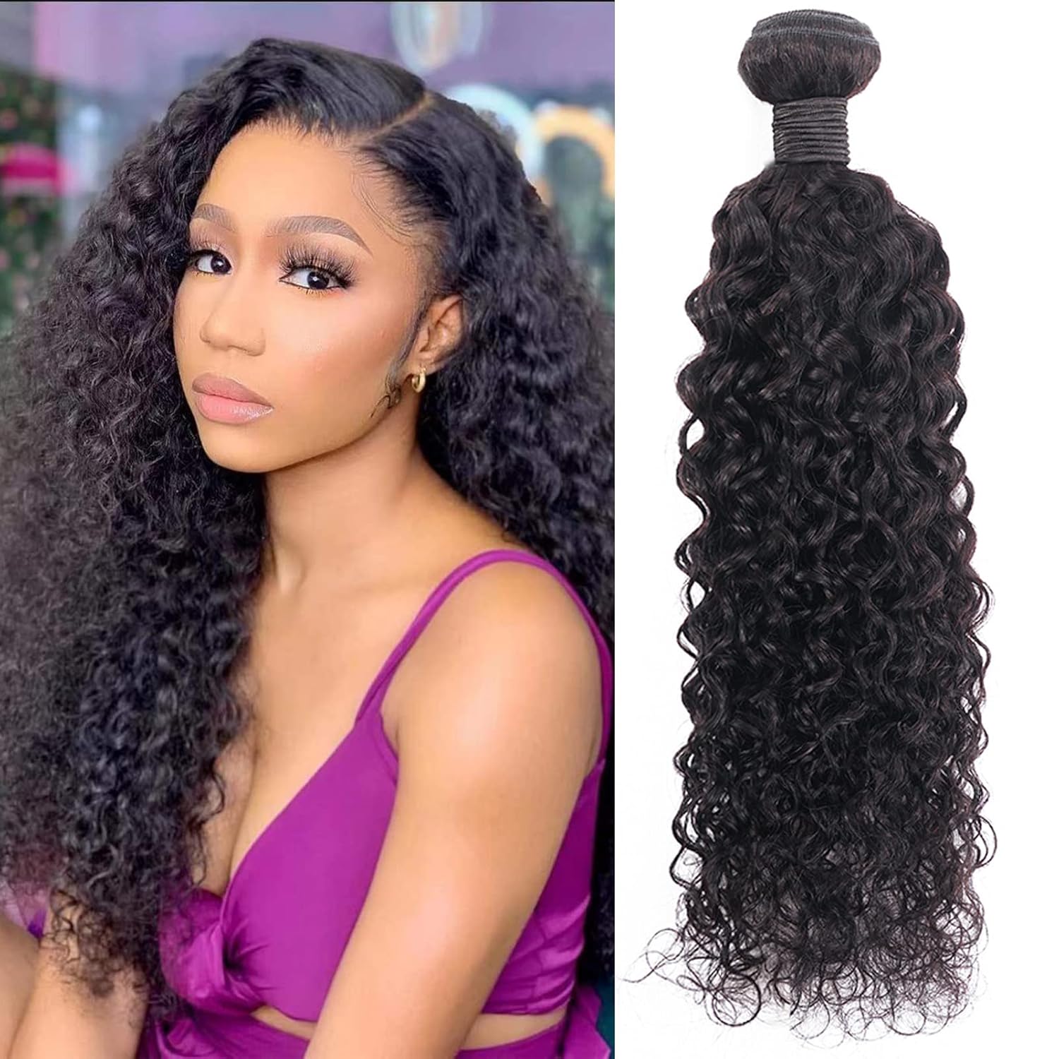 Amazon.com: Human Hair Bundles Water Wave Bundles Brazilian Human Hair ...