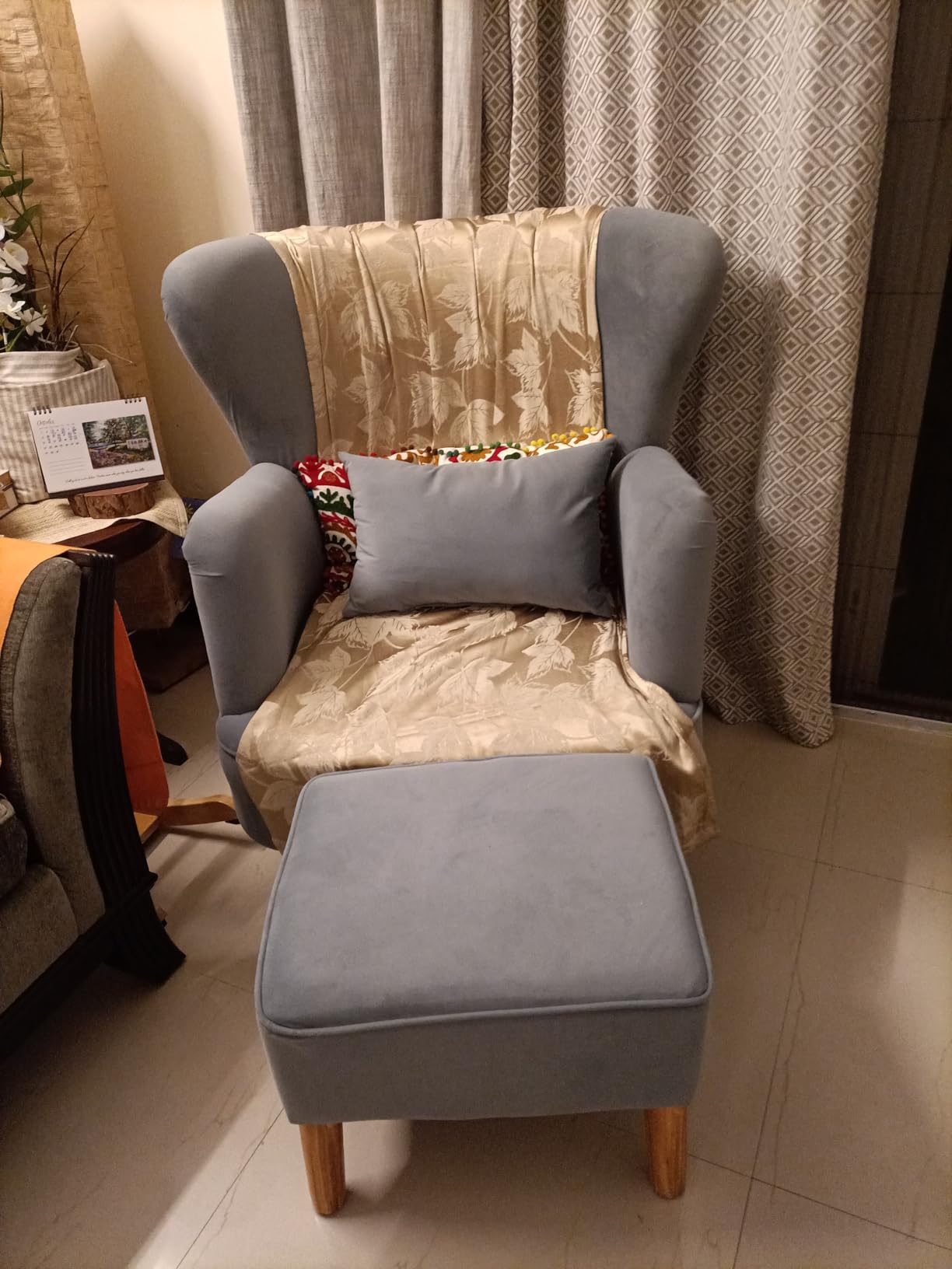 SiedA Wing Chair : Amazon.in: Home & Kitchen