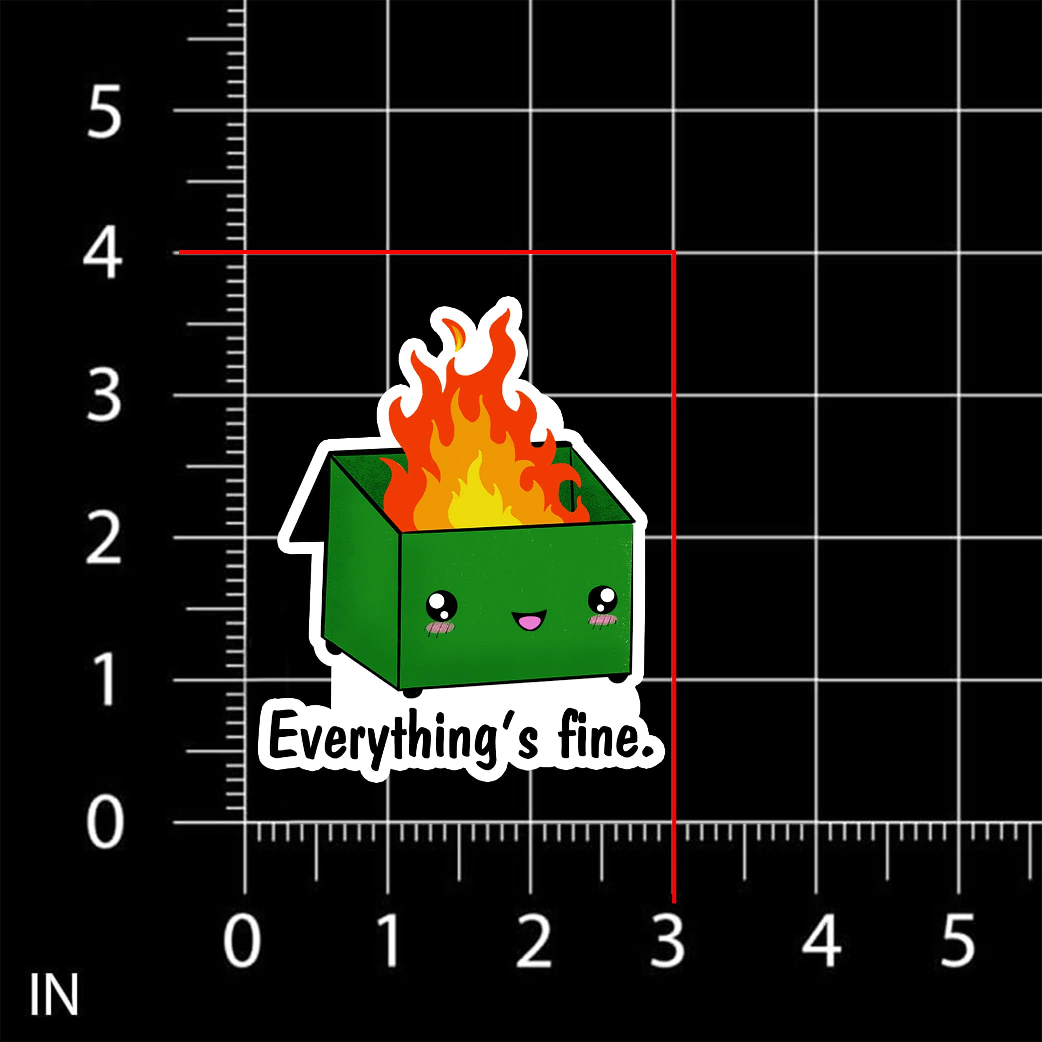 Im Fine Its Fine Everything Is Fine MAIANEY 3Pcs/Pack - I'm Fine It's ...