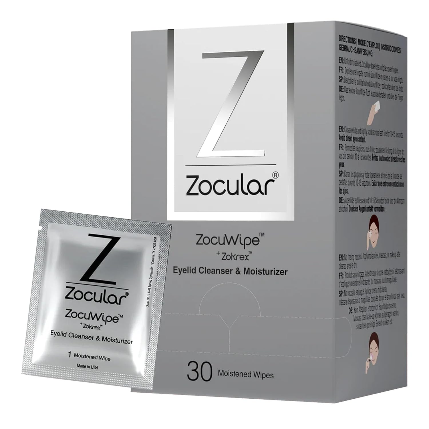 Amazon.com: Zocular ZocuWipe Eyelid Cleansing Wipes with Natural Okra ...