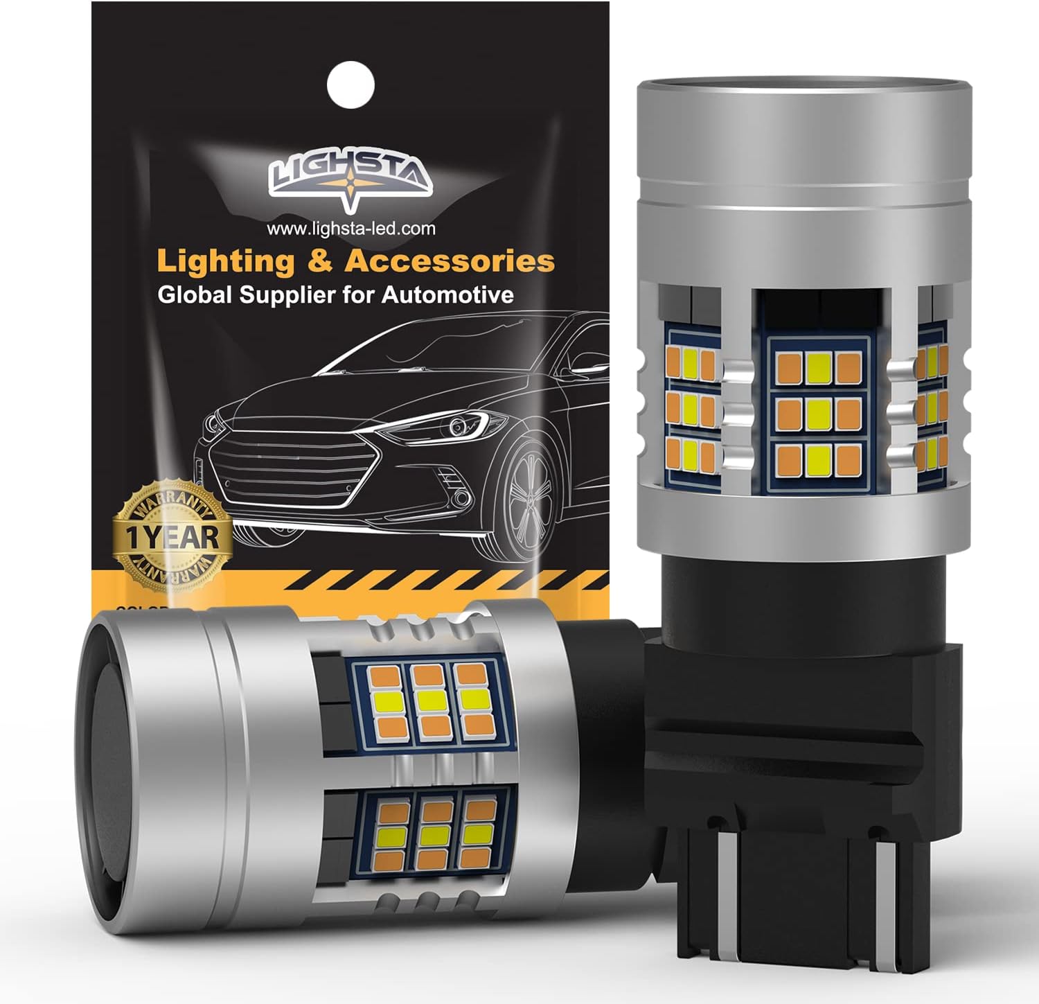 Amazon.com: LIGHSTA 4257 4257NA Switchback LED Bulbs Canbus Ready Built ...