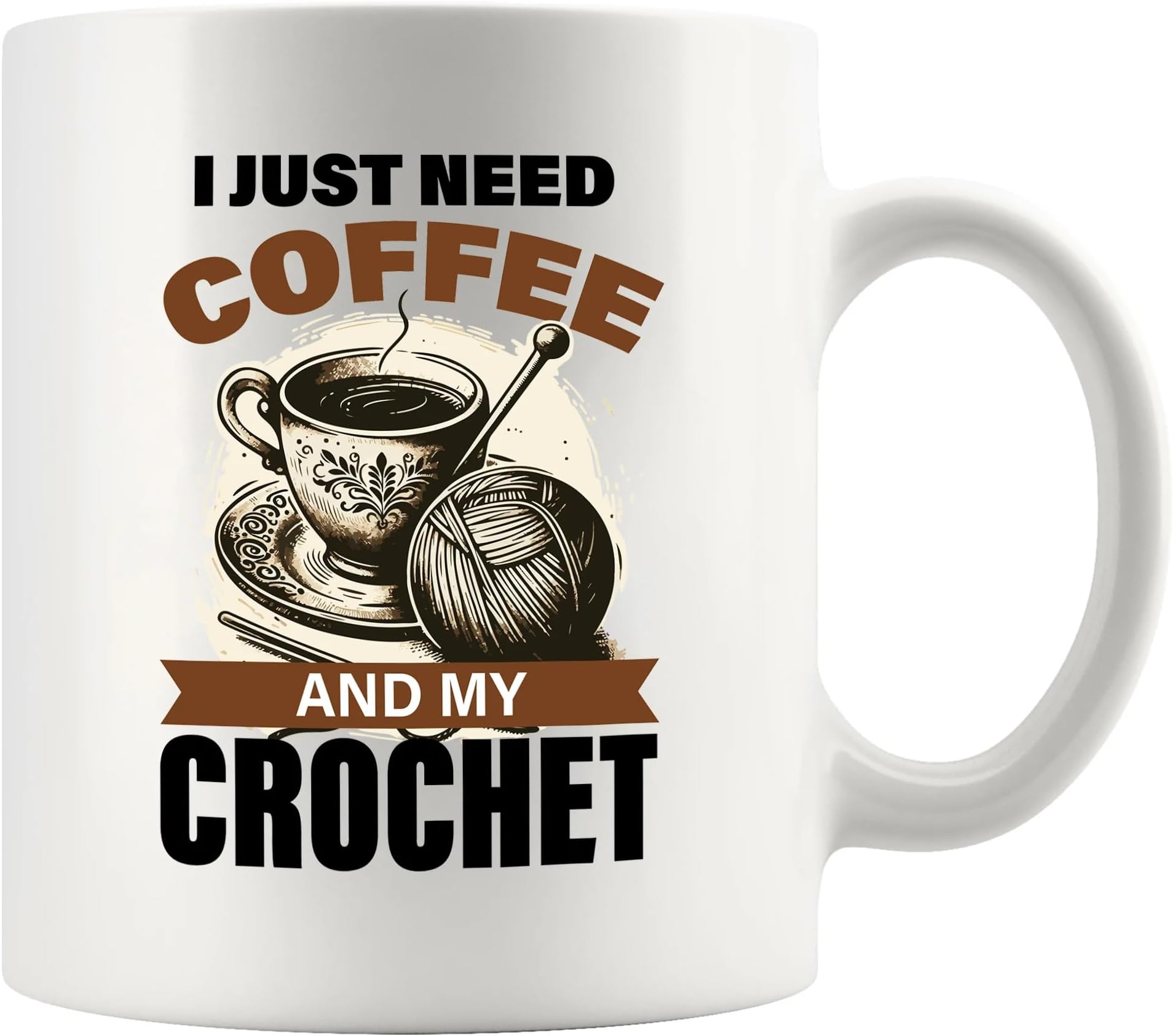 Amazon.com: VLUG Novelty Crocheting Knitting Coffee Mug Gifts for Women ...