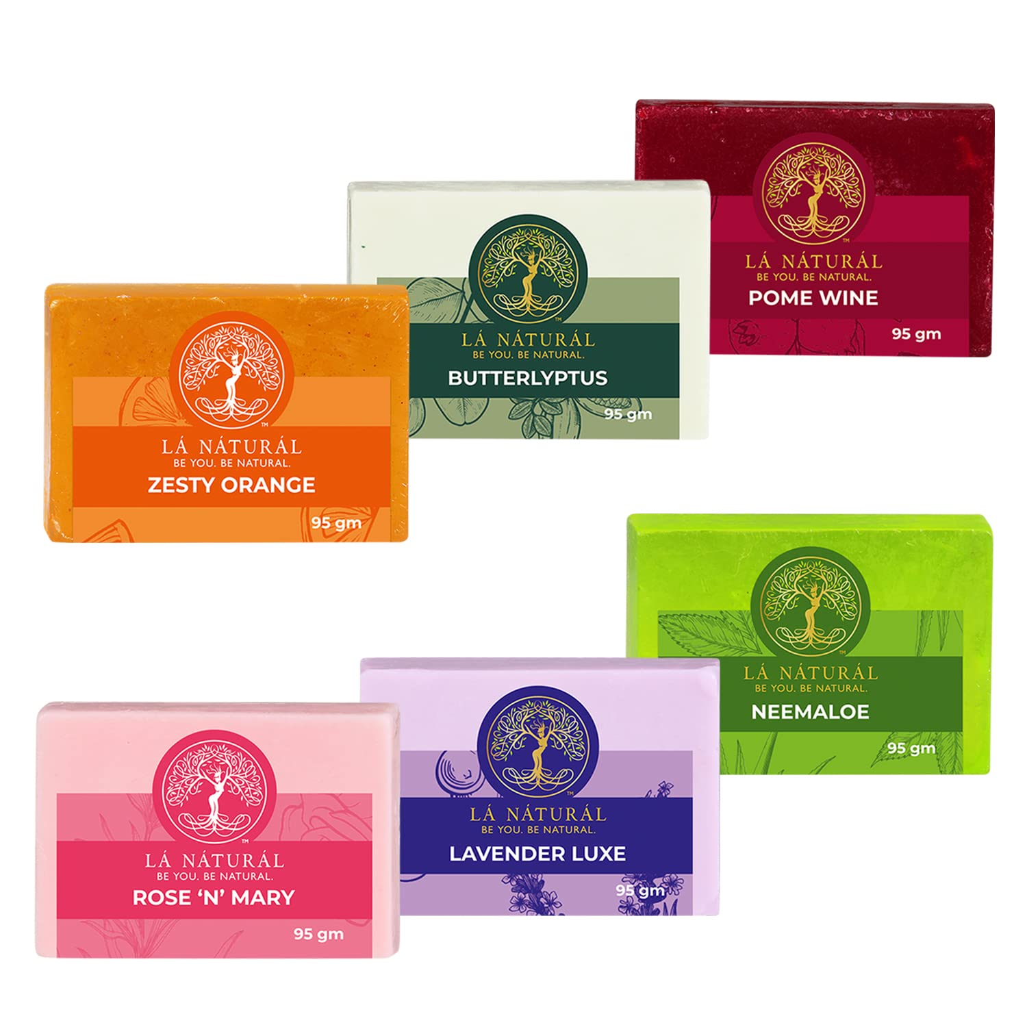 Buy LA NATURAL Assorted Bath Soap Kit | Lavender, Rosemary, Neem Aloe ...