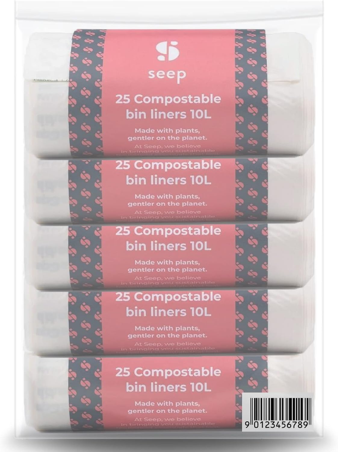 SEEP Eco 10 Litre Bin Bags - 10l Bin Liners - Small Heavy Duty Bin Bags ...