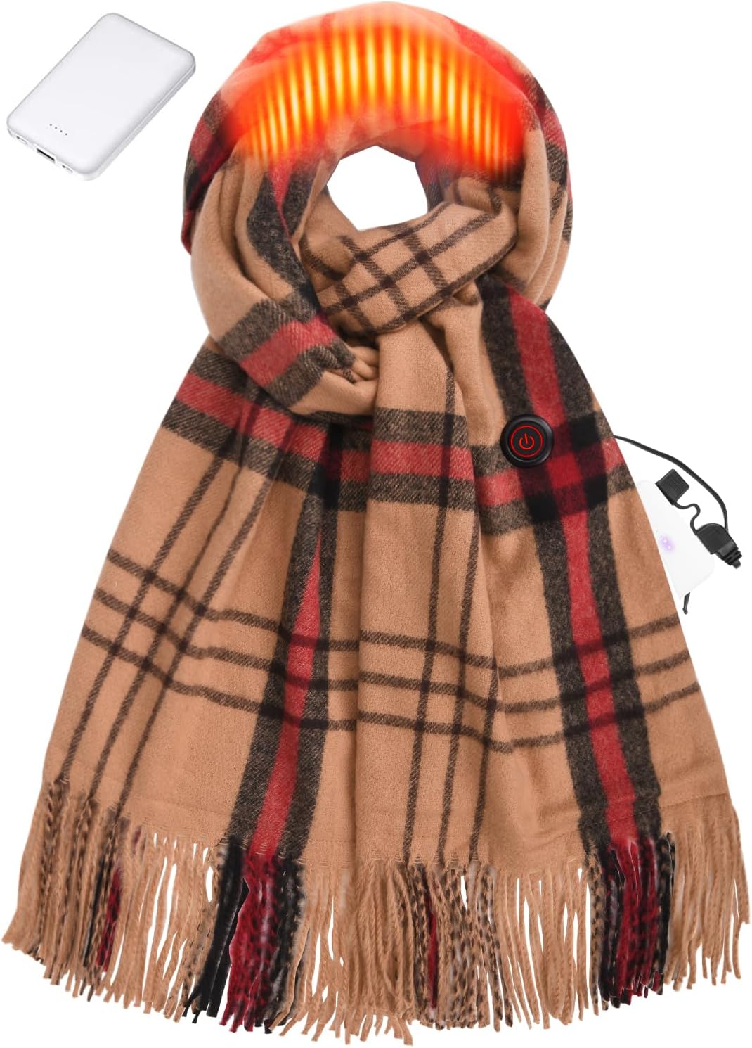 Heated Scarf for Women Rechargeable with Portable Battery, 3 ...