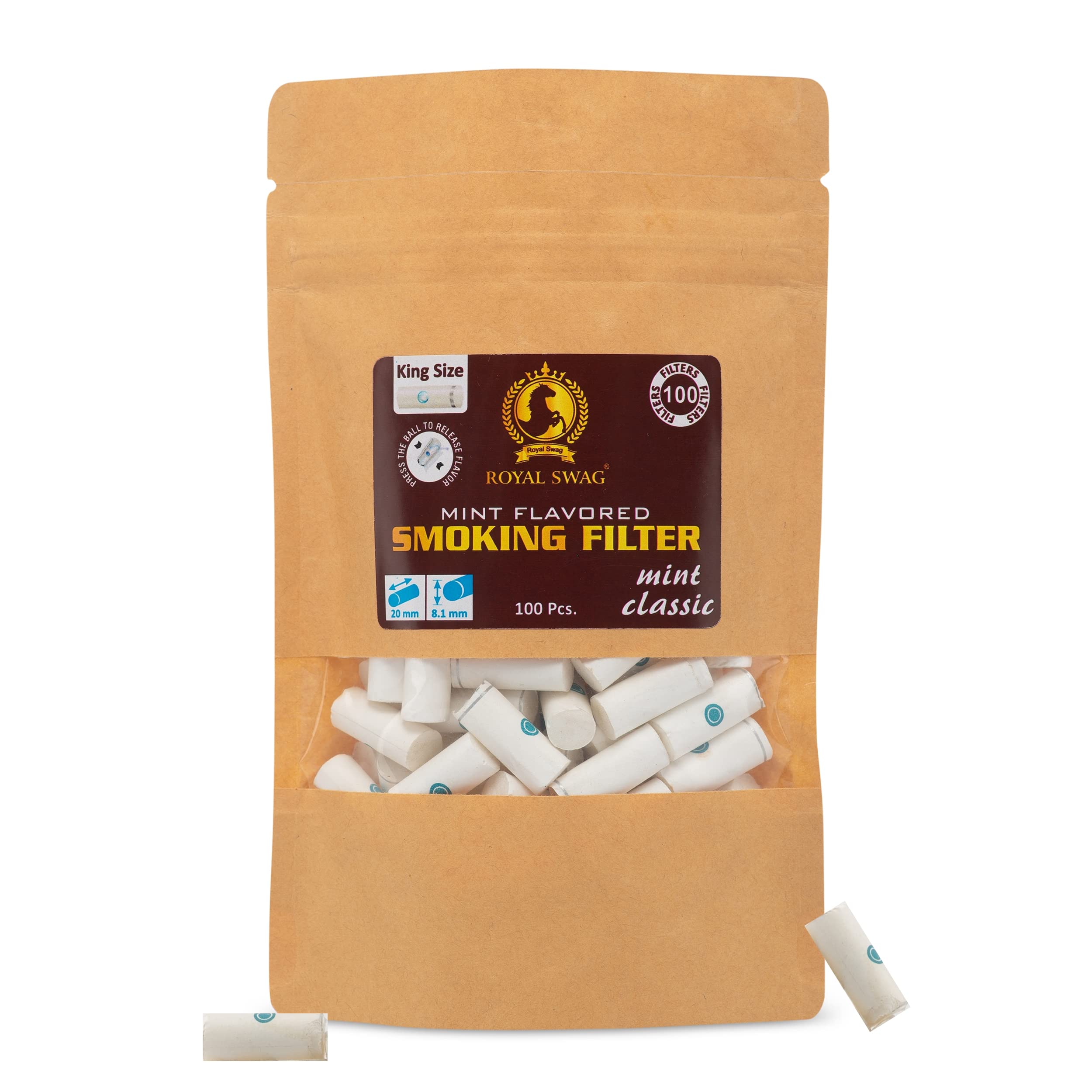 Buy ROYAL SWAG Mint Flavoured Smoking Filter for Cigarettes Slim Long ...