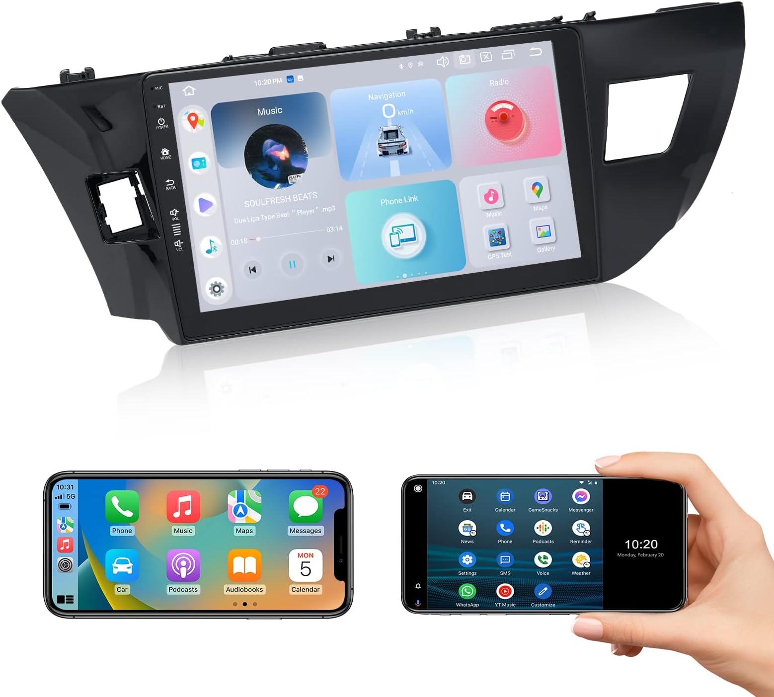 Amazon.com: Roadanvi 10.2" Android 12 Car Stereo for Toyota Corolla ...