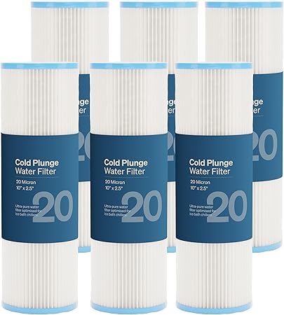Submerge Ice Bath 10" x 2.5" Cold Plunge Water Filter 20 Micron (6-Pack ...
