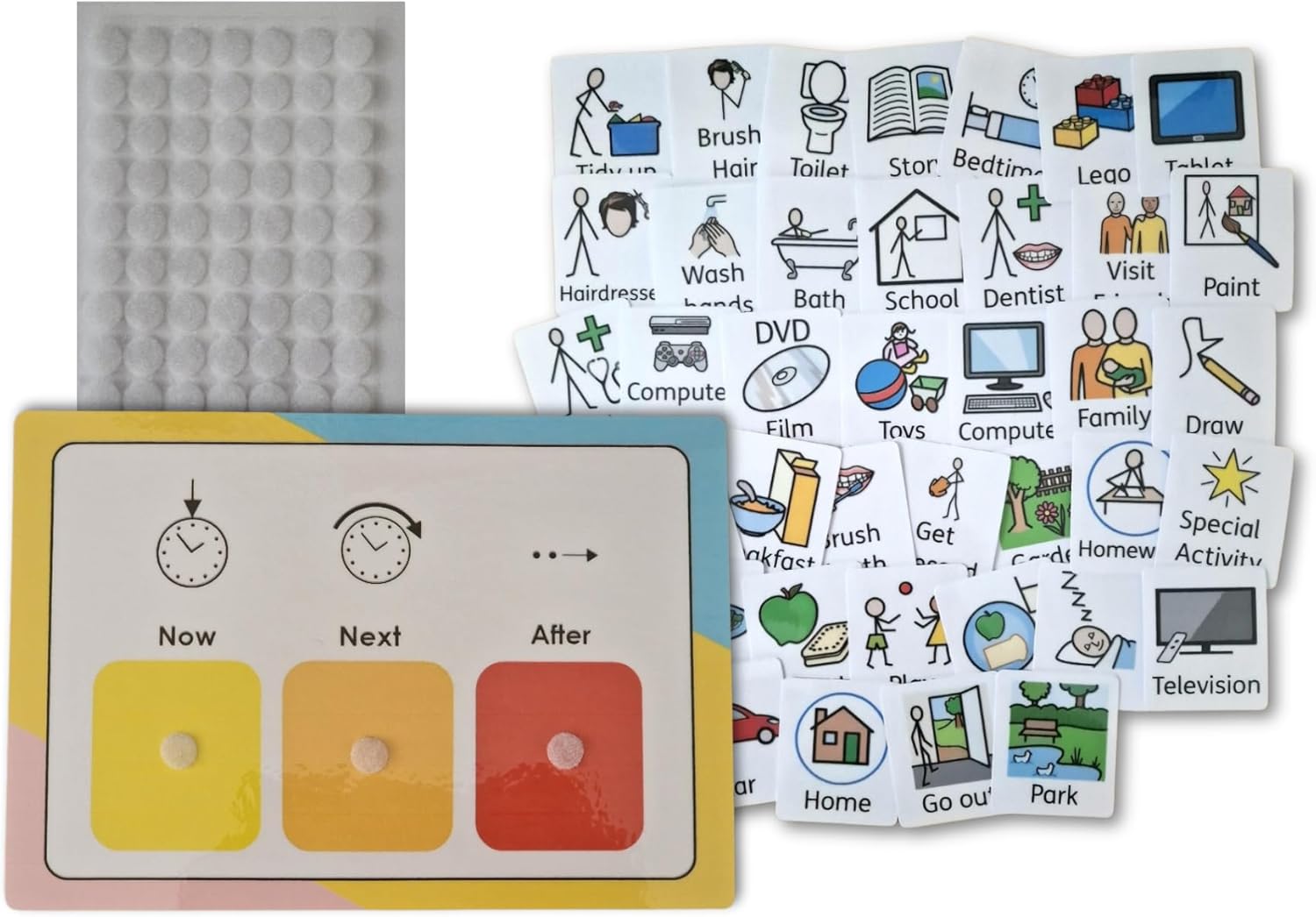 Learning Fun Resources Now and Next Flashcards with Board - Autism, SEN ...