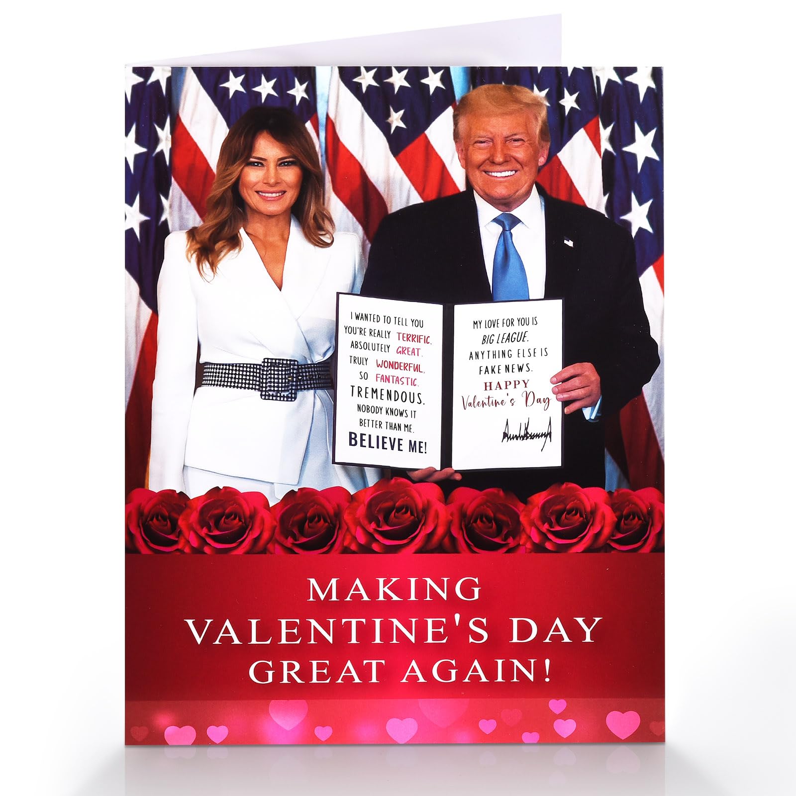 Amazon.com : VIVIKEN Funny Trump Valentine's Day Card, Humor Donald ...