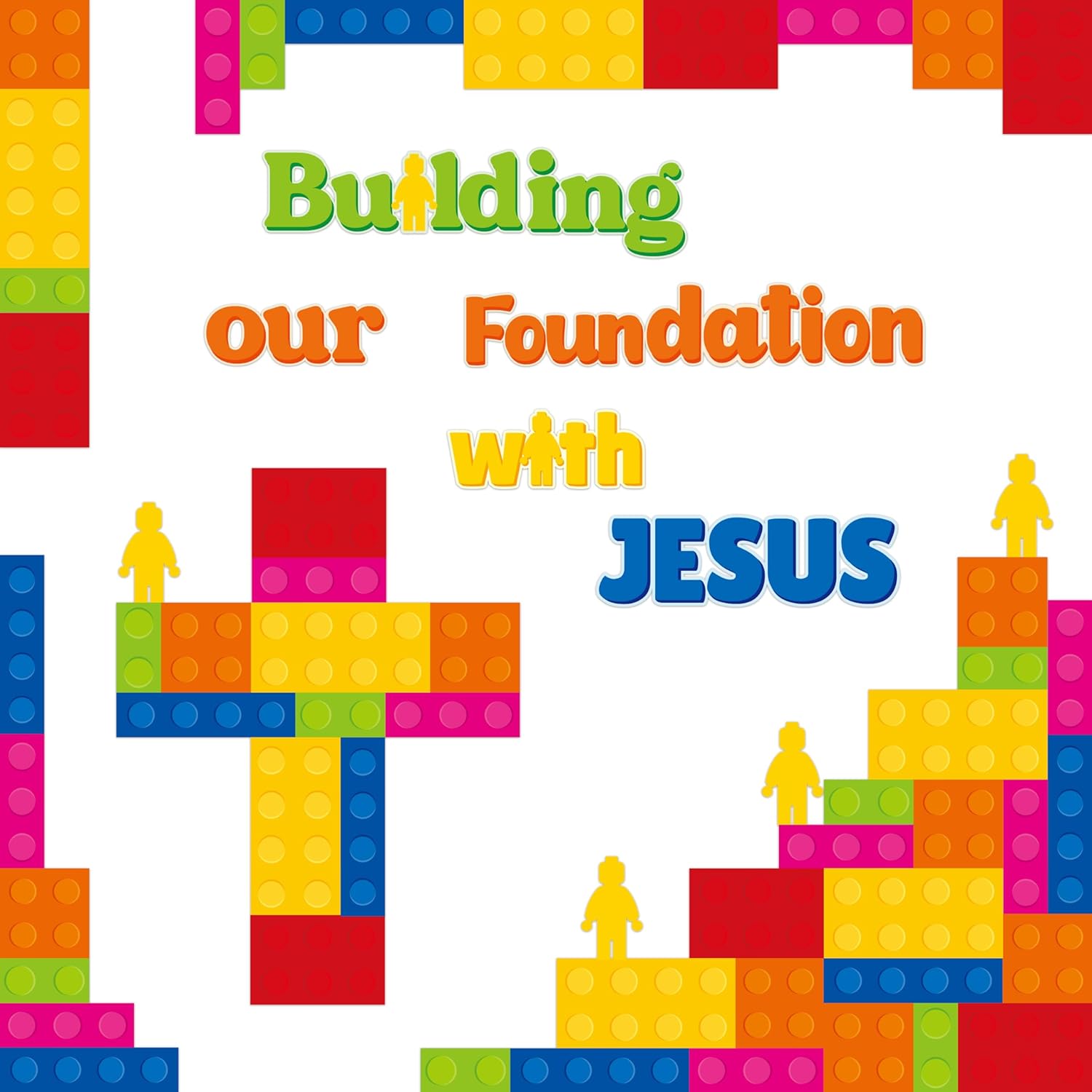 Building Bricks Christian Bulletin Board - 91Pcs Philippines | Ubuy