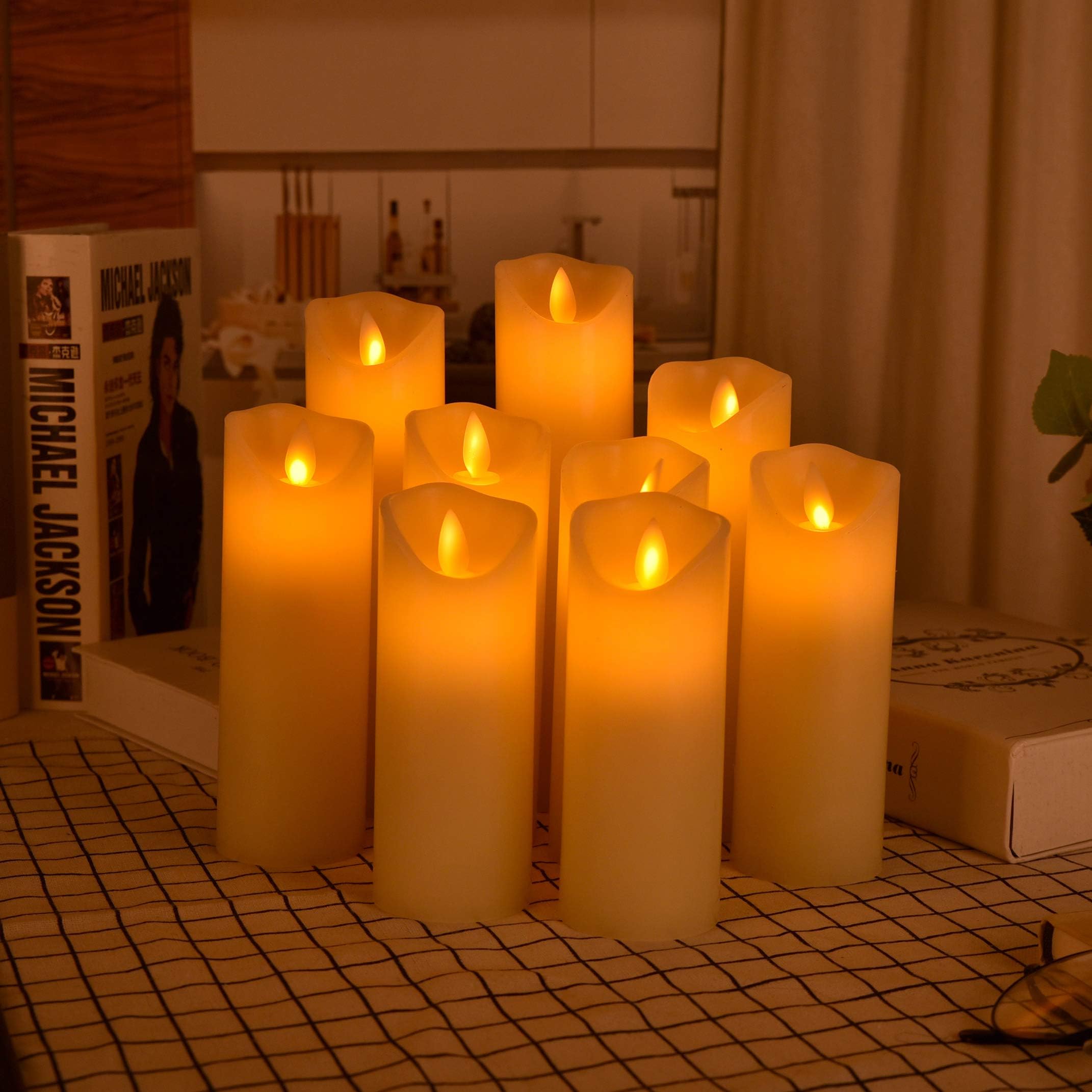 VETOUR Flameless LED Electric Candles: 9PCS Battery Operated Fake ...