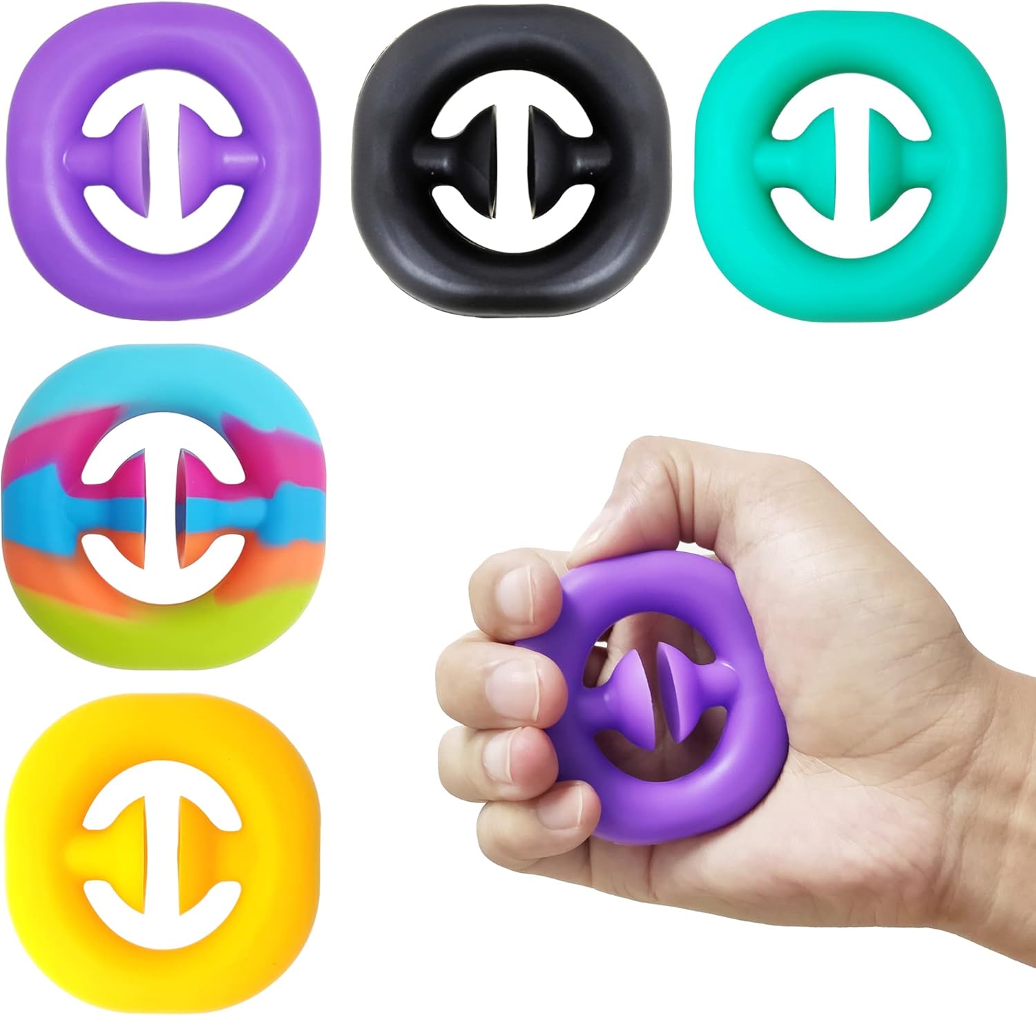 Amazon.com: STAMI PLET 5 Pack Stress Relief Fidget Snapper Toy, Suction ...