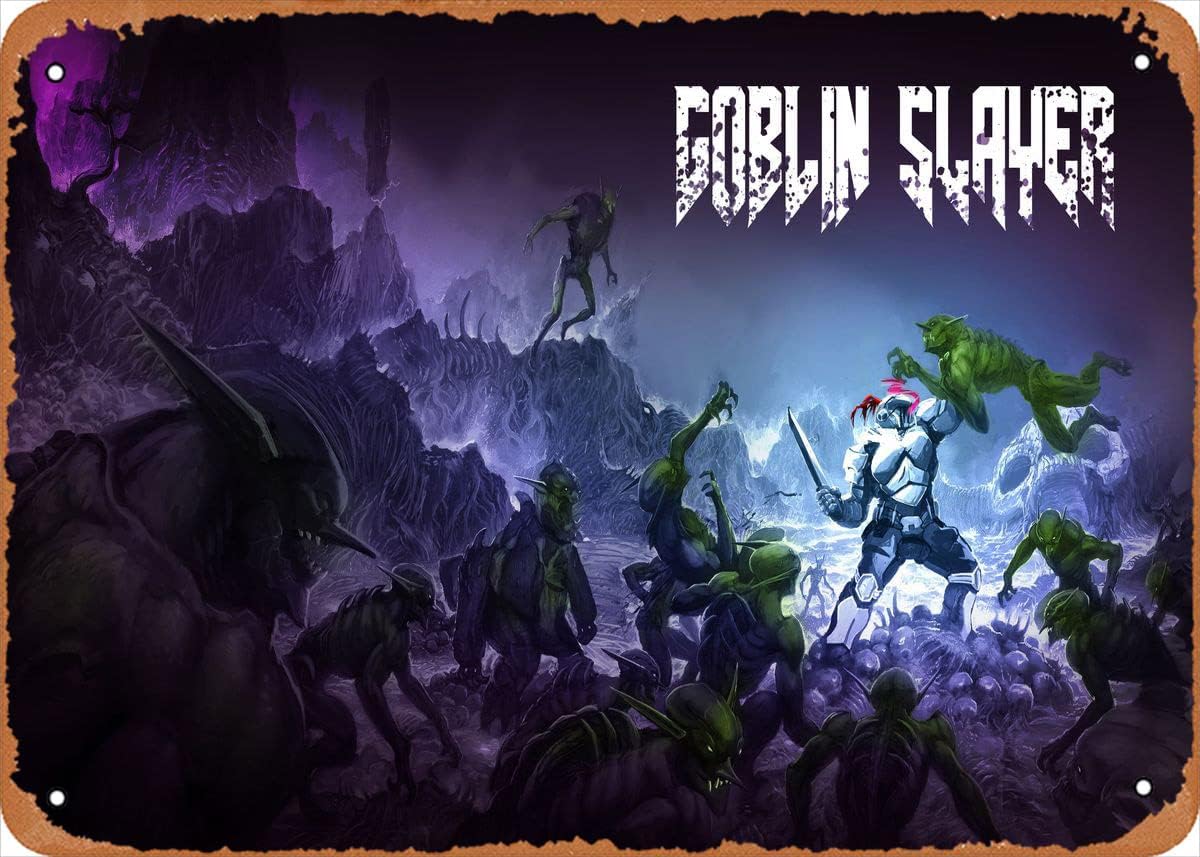 Amazon.com: Anime Metal Poster Goblin Slayer figure poster metal tin ...