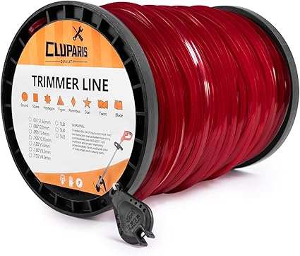 Amazon.com : Cluparis 5-Pound Heavy Duty Square Trimmer Line .155-inch ...