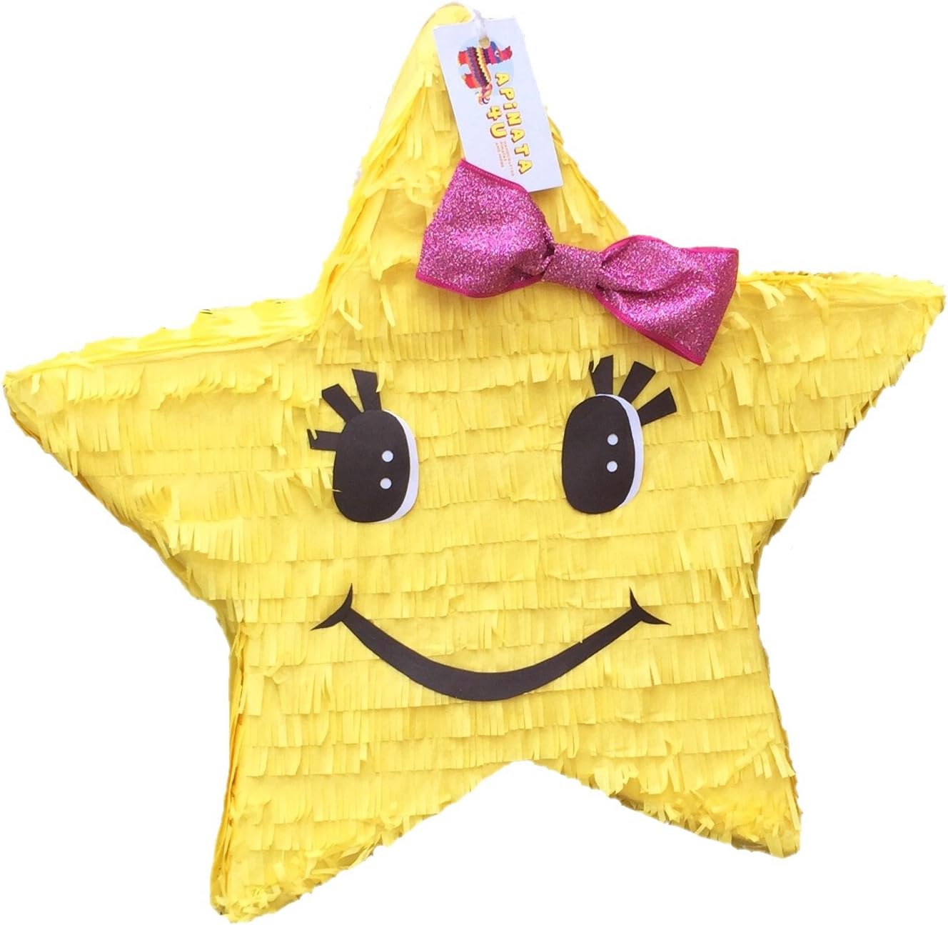 Amazon.com: APINATA4U Yellow Star Pinata with Pink Bow : Toys & Games
