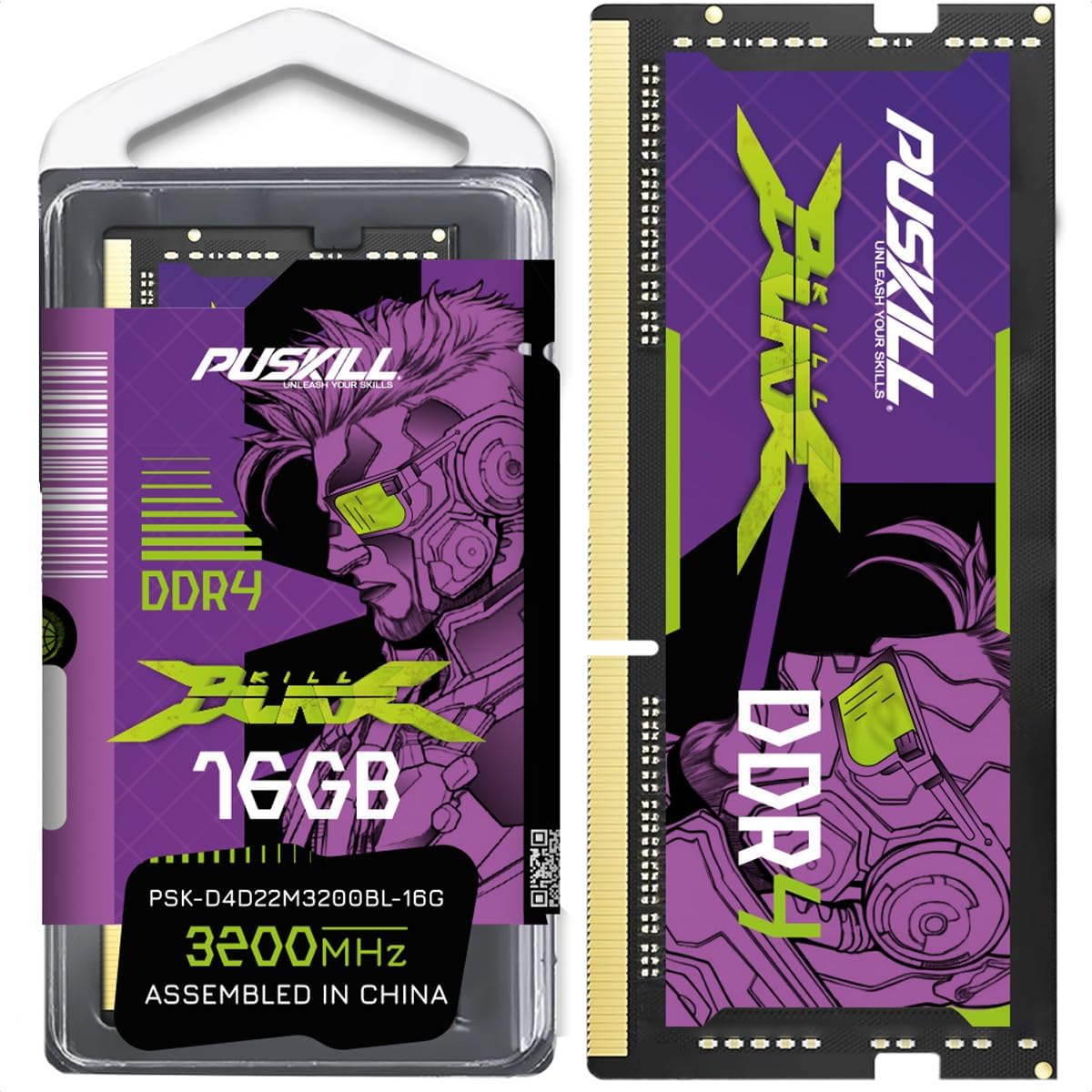 PUSKILL Memória para notebook RAM DDR4 16GB 3200MHZ 1.2V 260Pin Memória ...