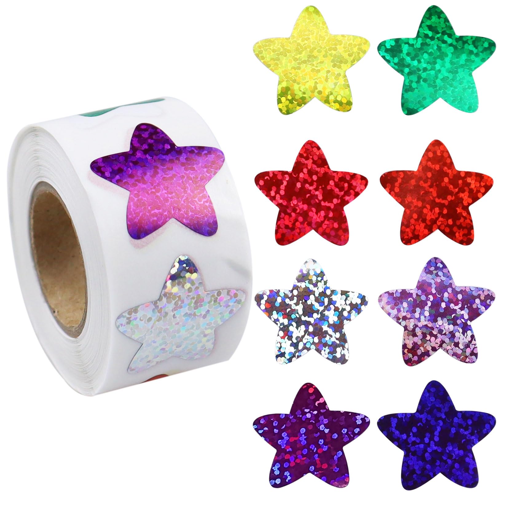 Buy 500 Pcs Foil Glitter Pentagram Stickers, 2.5cm Star Stickers for ...
